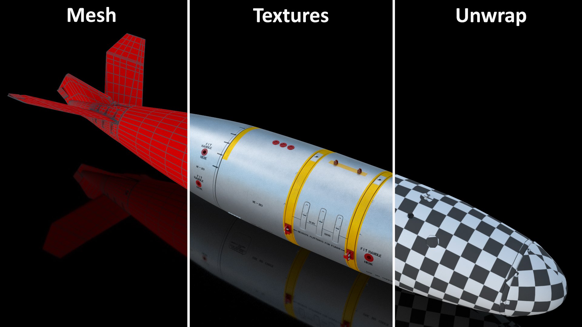 Mark 7 Thor Tactical Nuclear Bomb model - TurboSquid 2040286