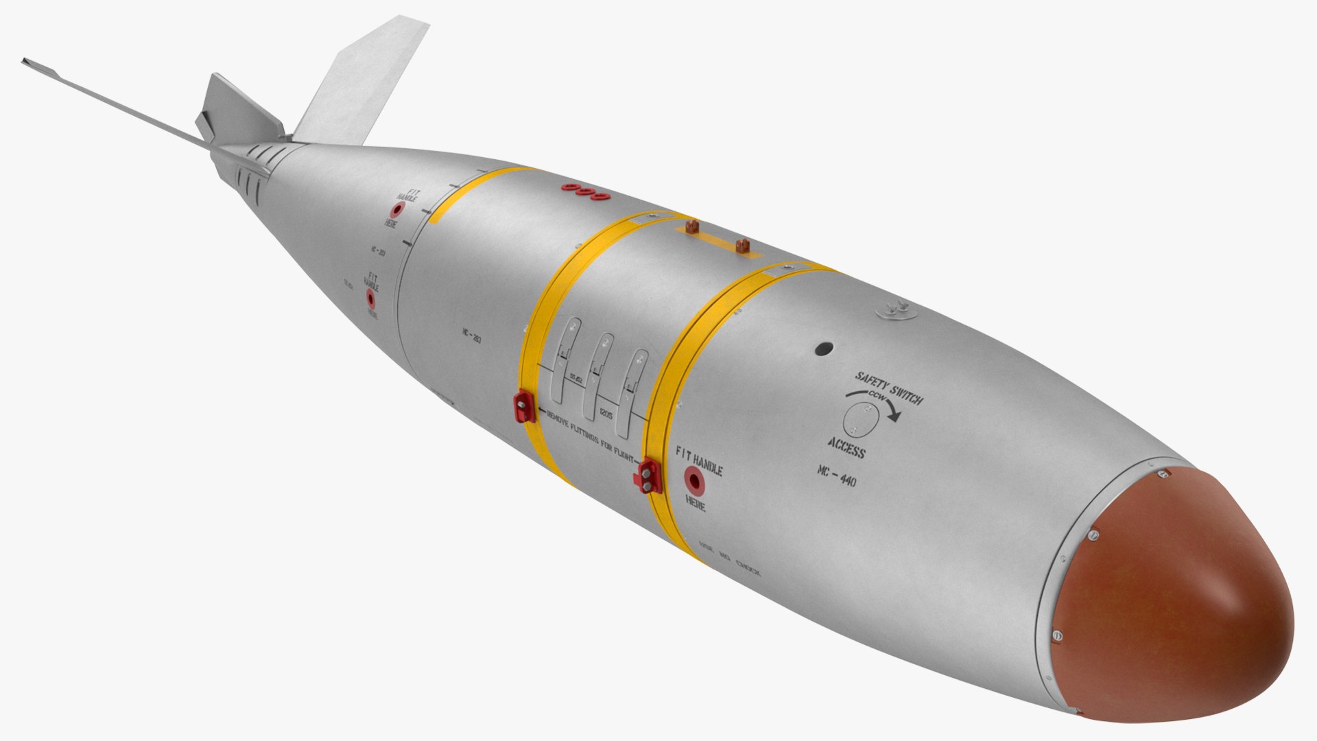 Mark 7 Thor Tactical Nuclear Bomb model - TurboSquid 2040286