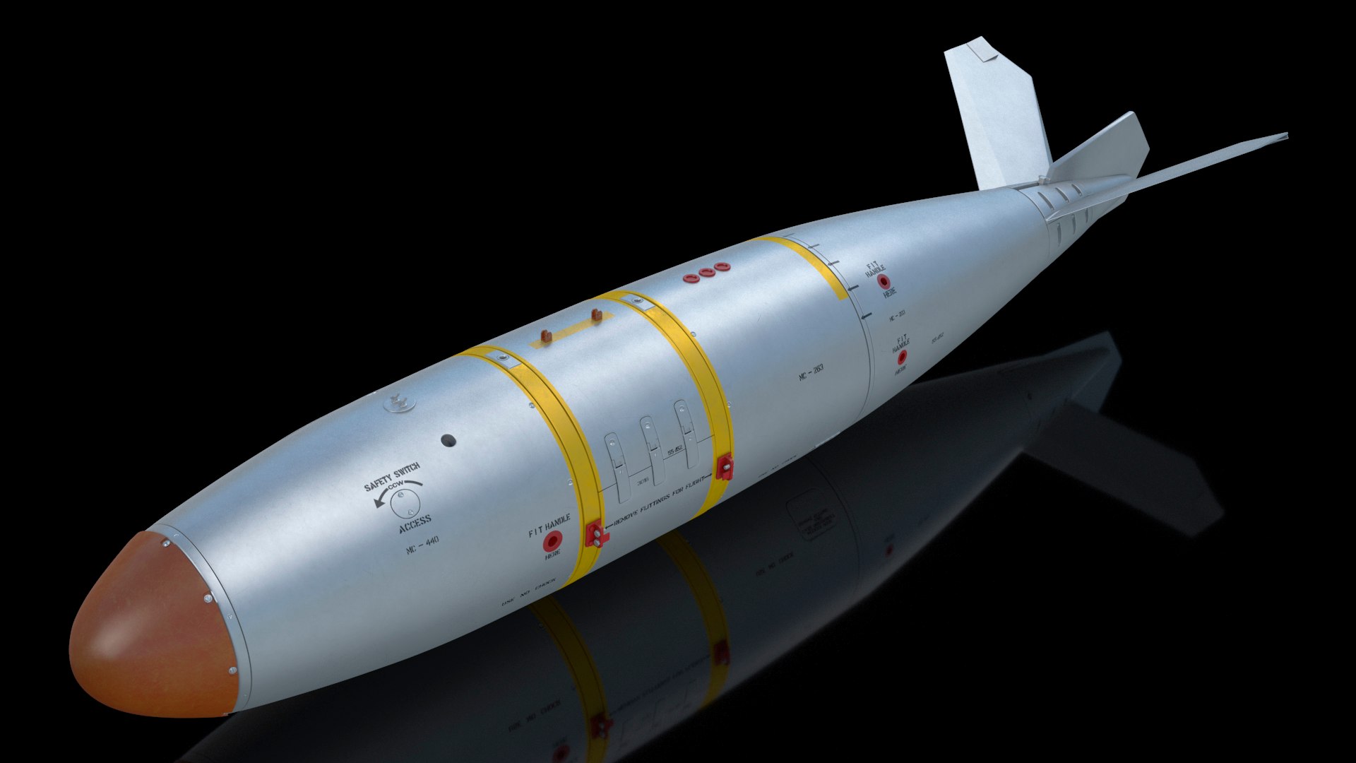 Mark 7 Thor Tactical Nuclear Bomb model - TurboSquid 2040286