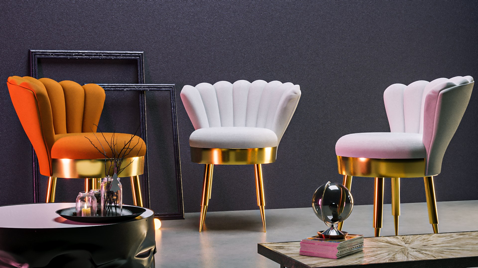 3D Chrim Chair Set Of Four - TurboSquid 2214607