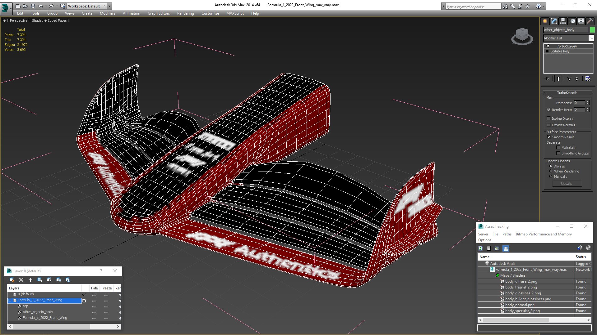 Formula 1 2022 Front Wing 3D model - TurboSquid 1836543