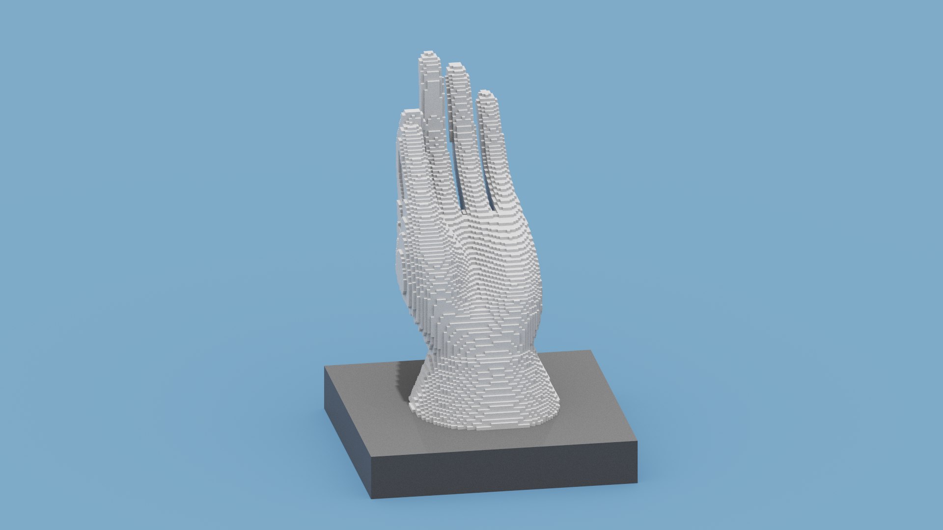 Voxel Hand Sculpture 3D Model - TurboSquid 2089718