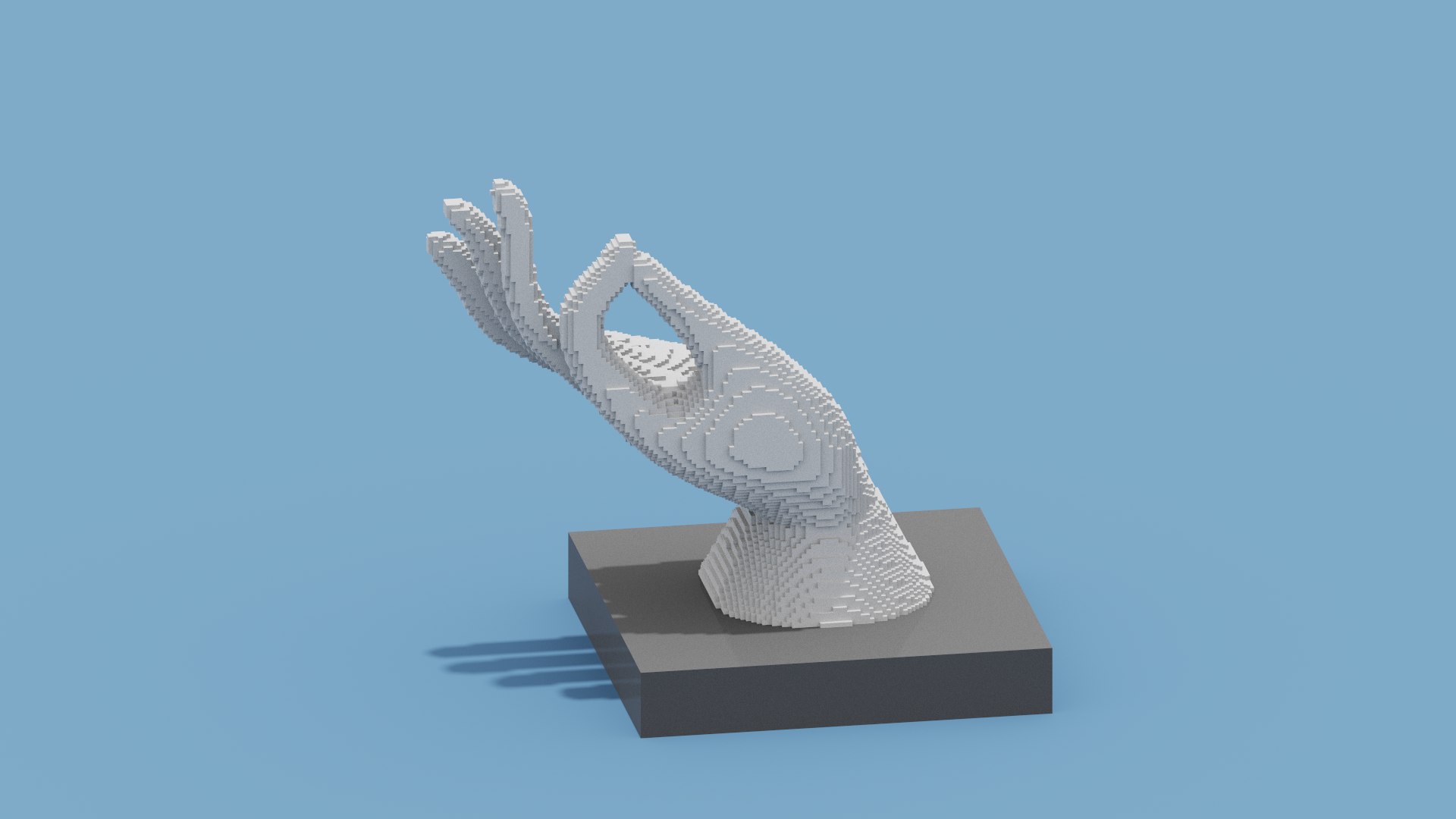 Voxel Hand Sculpture 3D Model - TurboSquid 2089718
