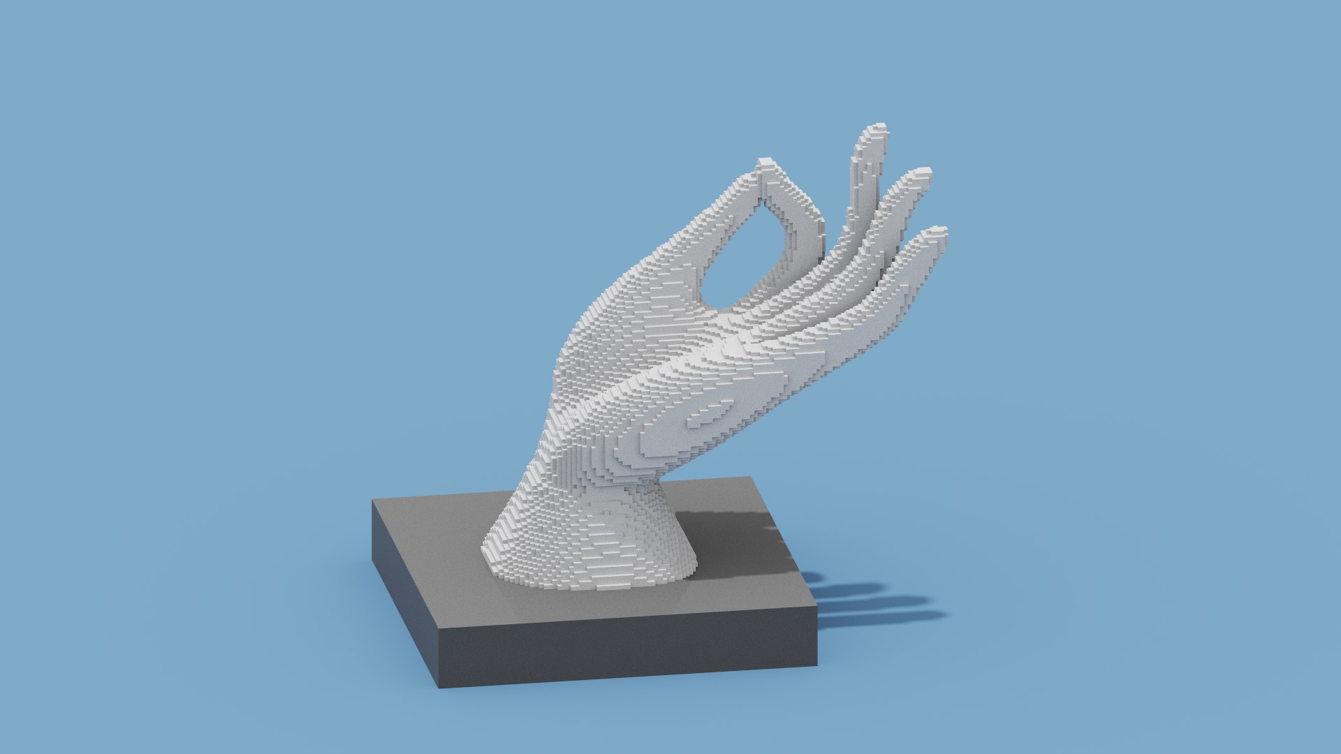 Voxel Hand Sculpture 3D Model - TurboSquid 2089718