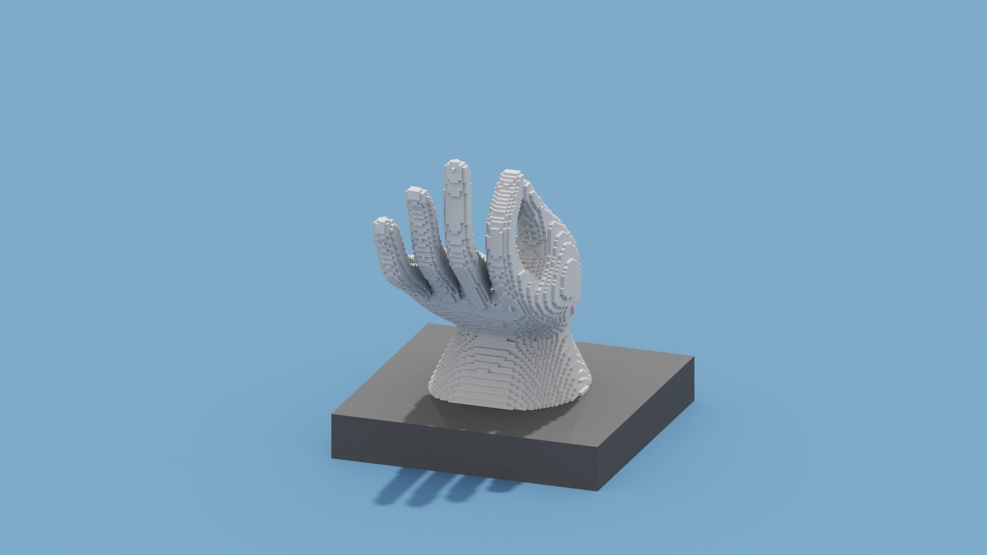 Voxel Hand Sculpture 3D Model - TurboSquid 2089718