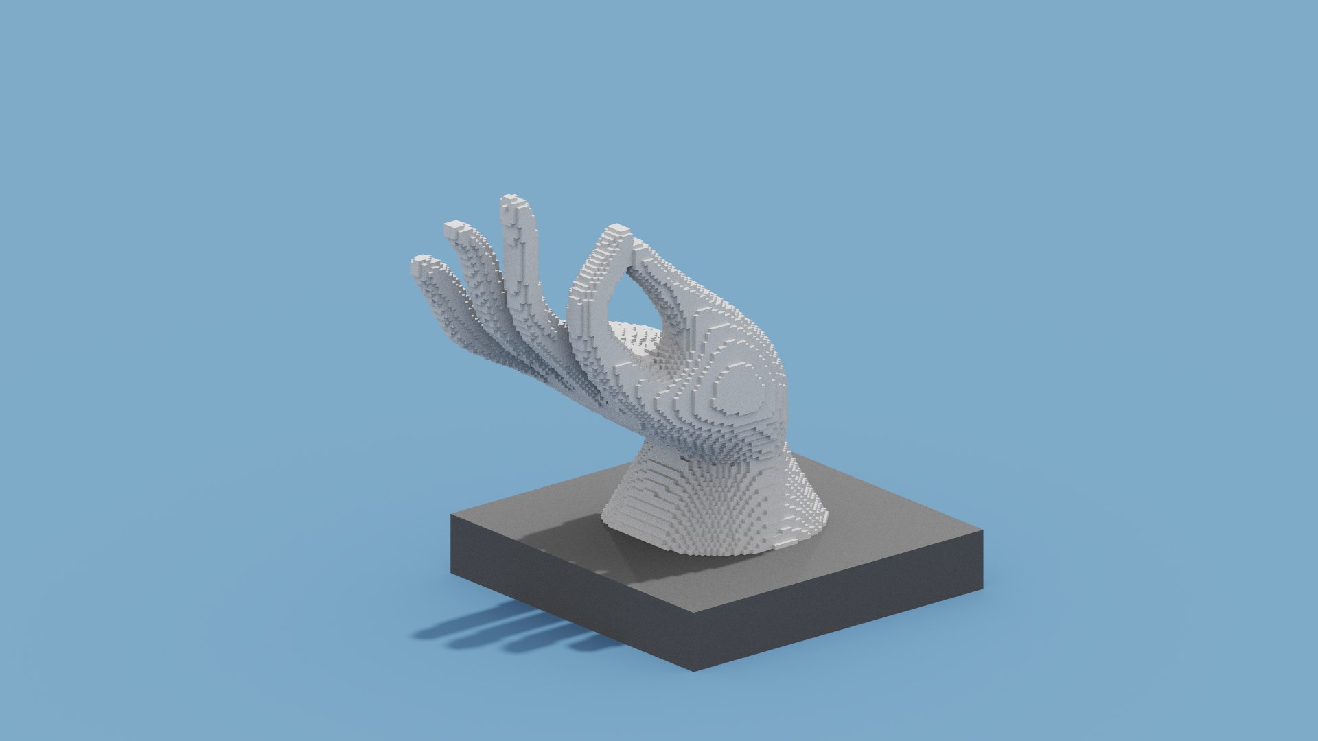 Voxel Hand Sculpture 3D Model - TurboSquid 2089718