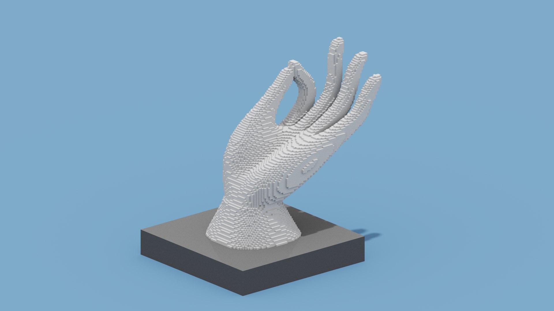 modelo 3d Voxel Hand Sculpture - TurboSquid 2089718