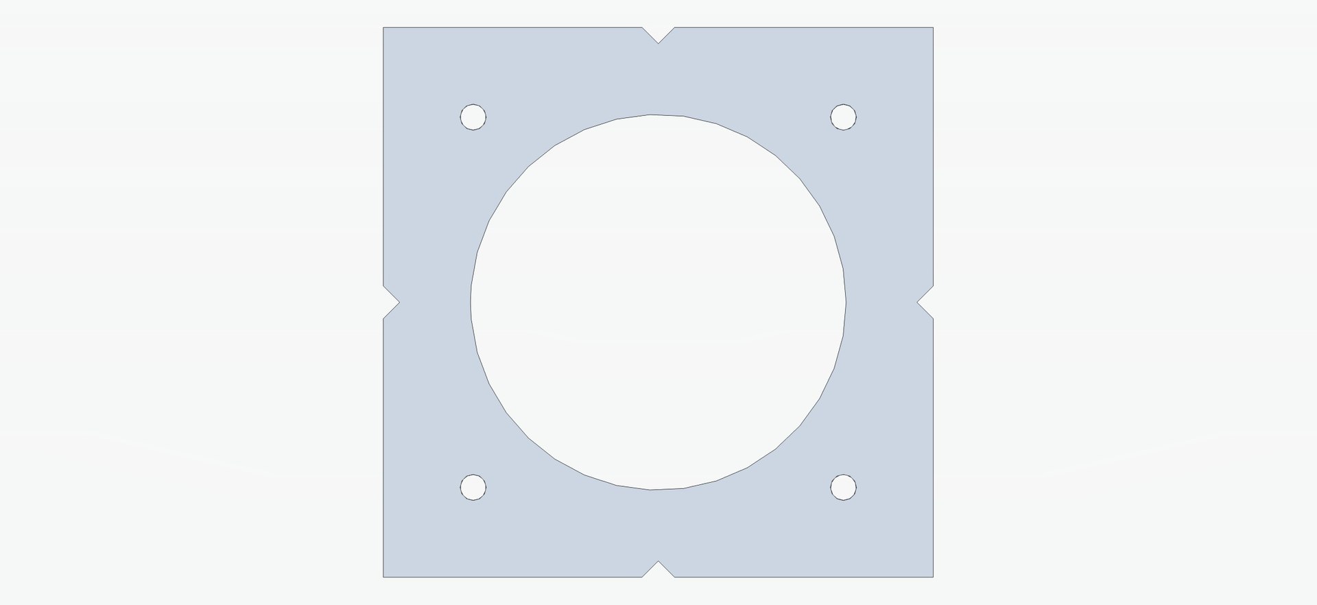 3D Circle cutting template for plasterboard assembly 1x68mm ...