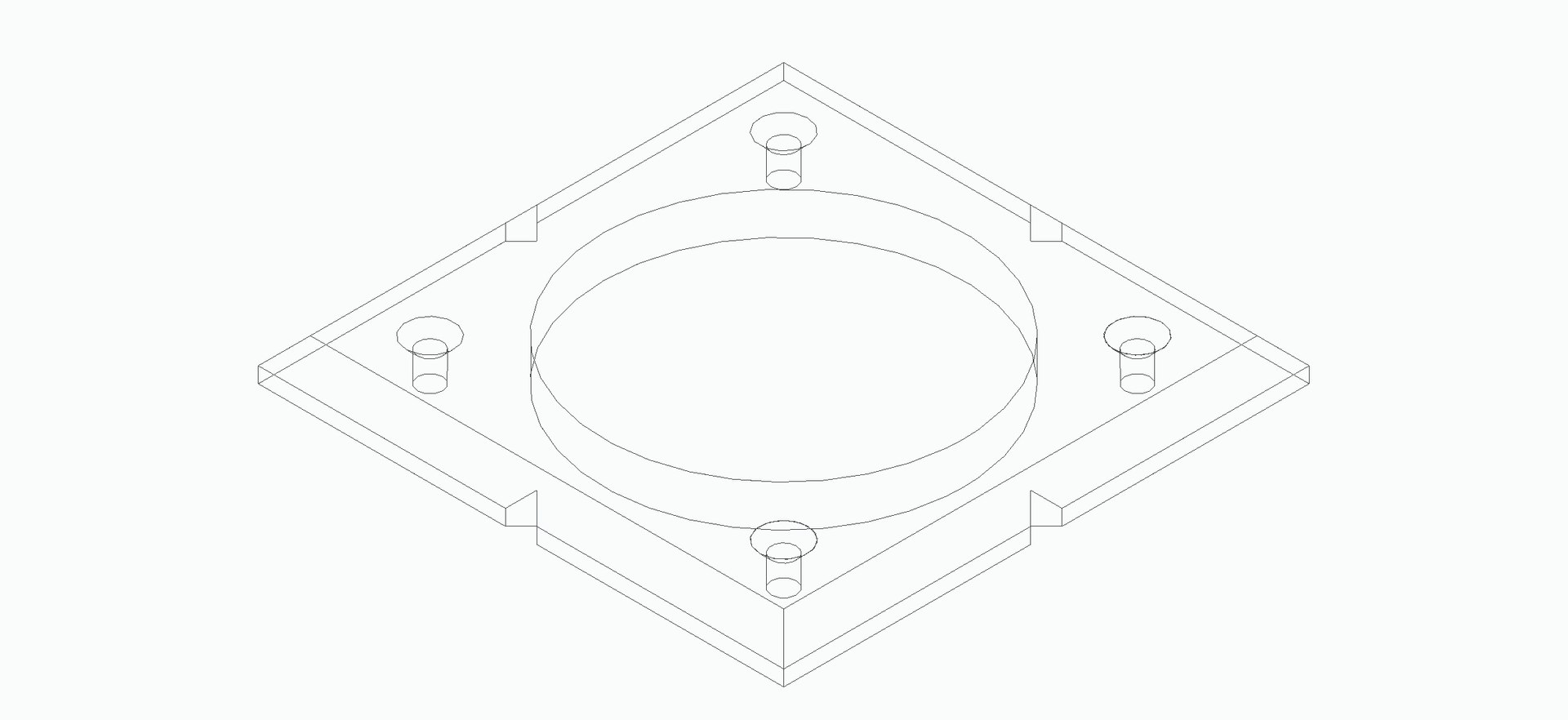 3D Circle cutting template for plasterboard assembly 1x68mm ...