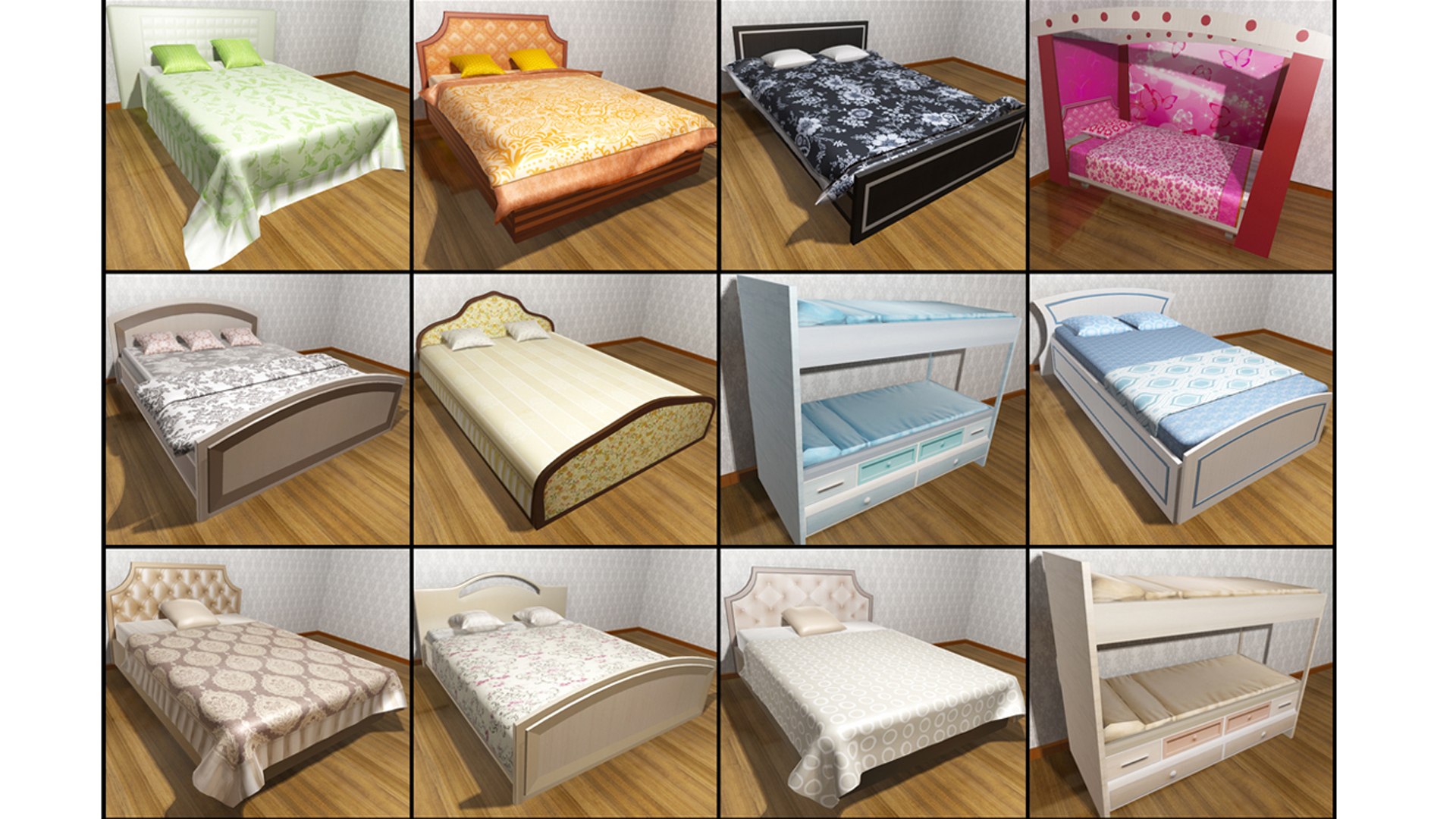 Beds Collection Model - TurboSquid 2203403