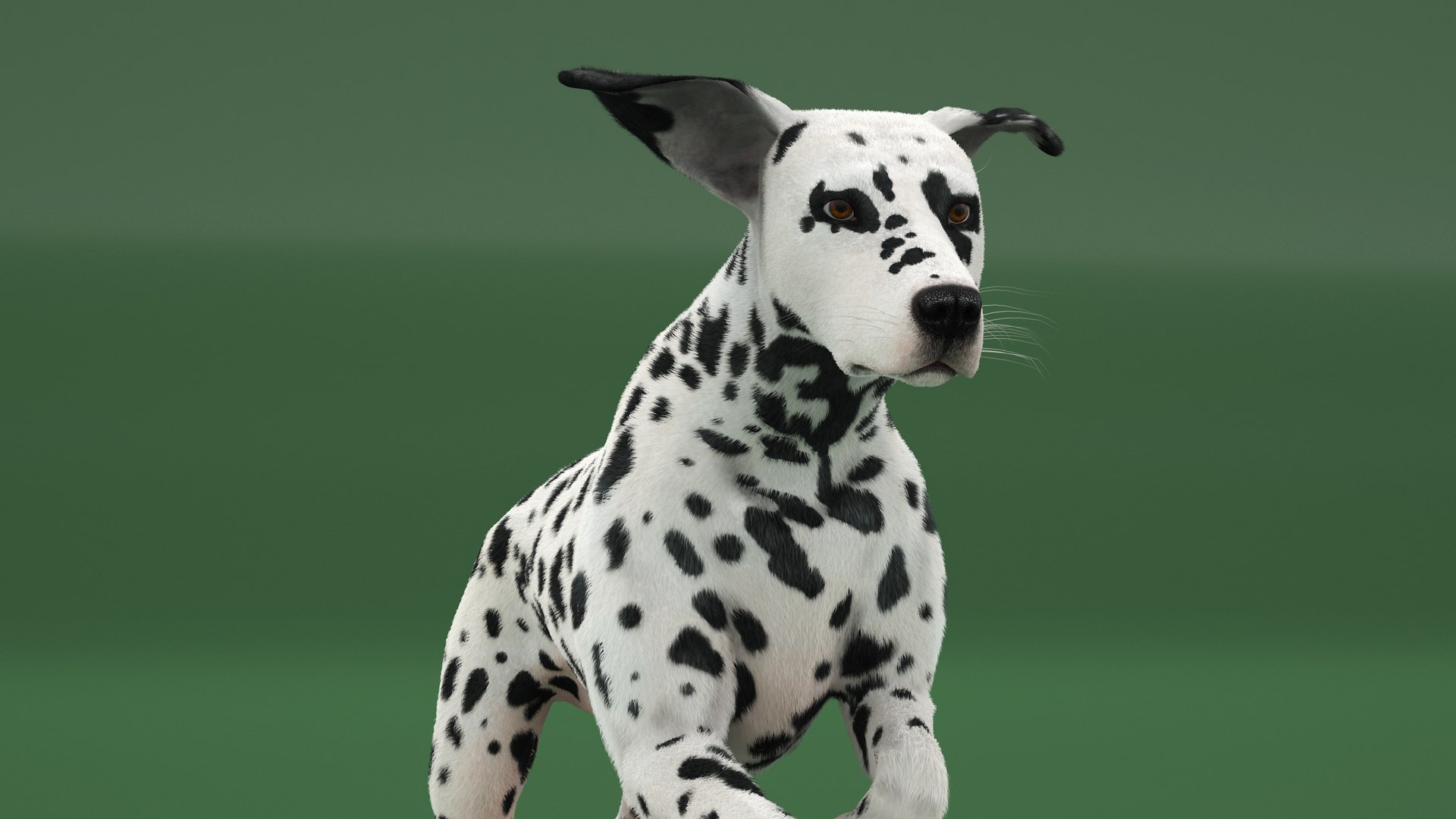 3D Running Spotted Dalmatian Dog Fur Model - TurboSquid 2234931