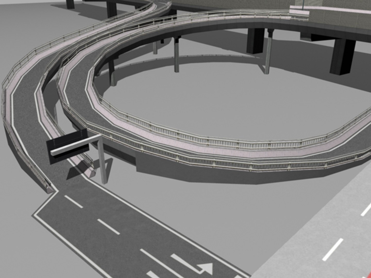 Highway Street Interchange 3d Model