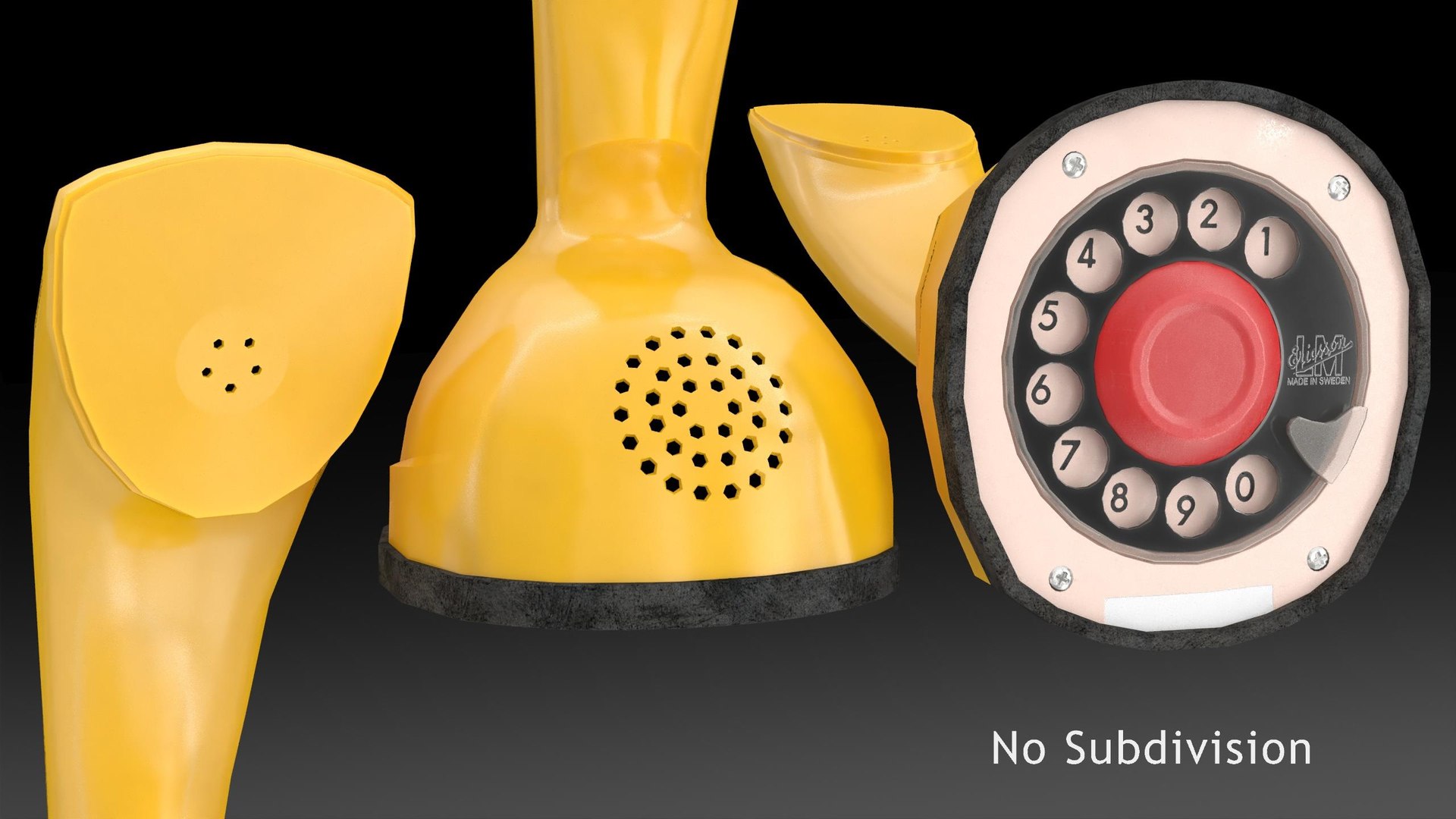 3D classic telephone ericofon dial - TurboSquid 1510479
