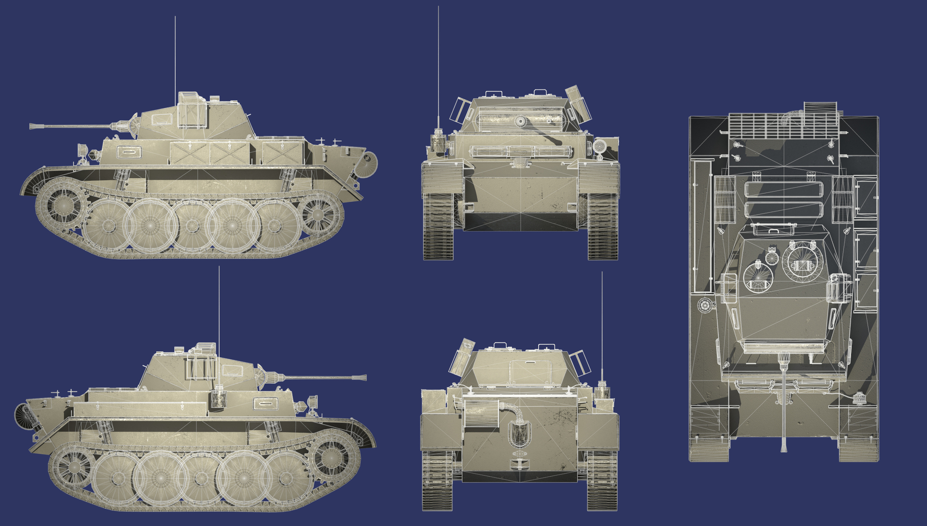 Panzer II Luchs - WW 2 German Tank Modelo 3D - TurboSquid 1709317