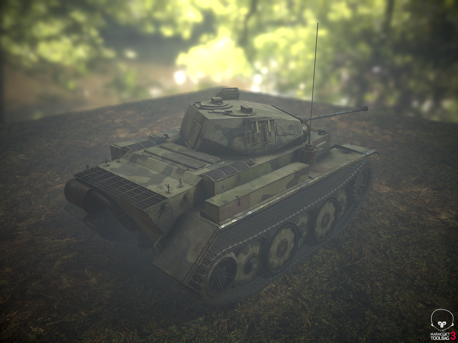 modelo 3d Panzer II Luchs - Tanque alemán de la Segunda Guerra Mundial ...