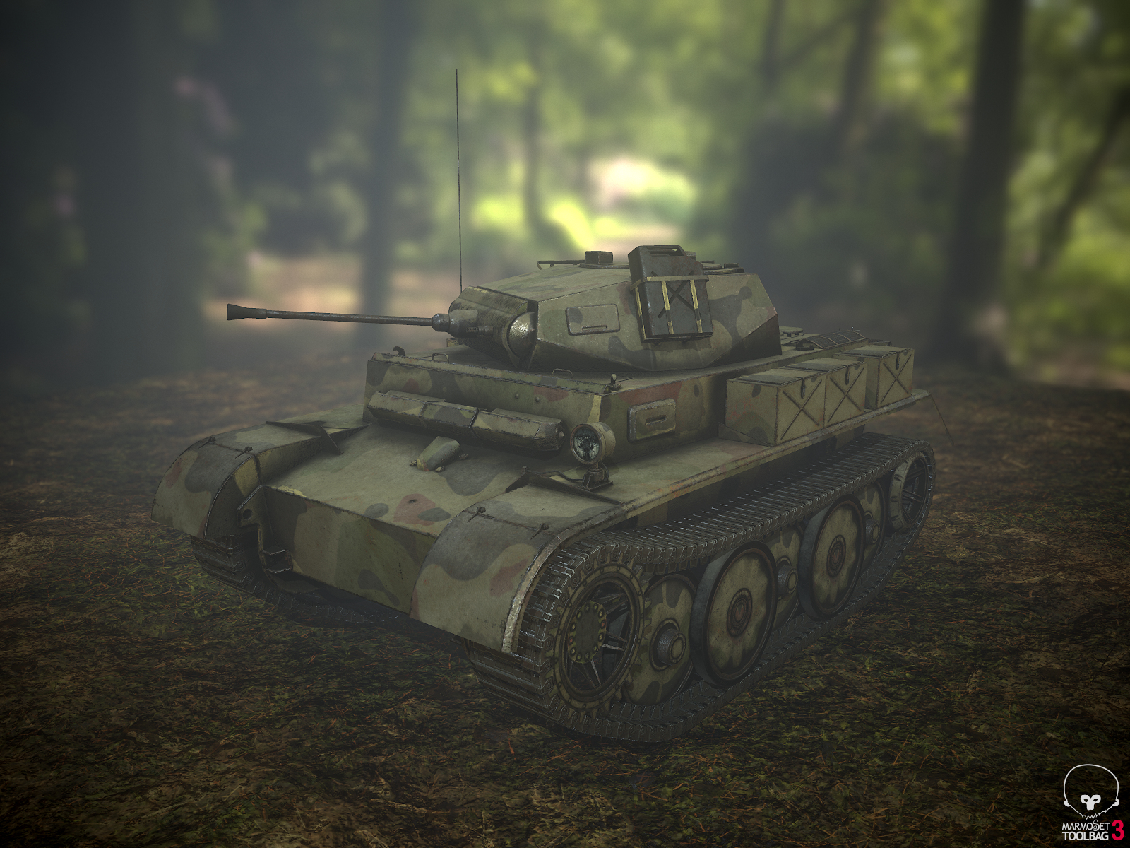 Panzer II Luchs - WW 2 German Tank Modelo 3D - TurboSquid 1709317