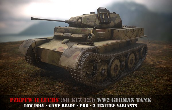 modelo 3d Panzer II Luchs - Tanque alemán de la Segunda Guerra Mundial ...