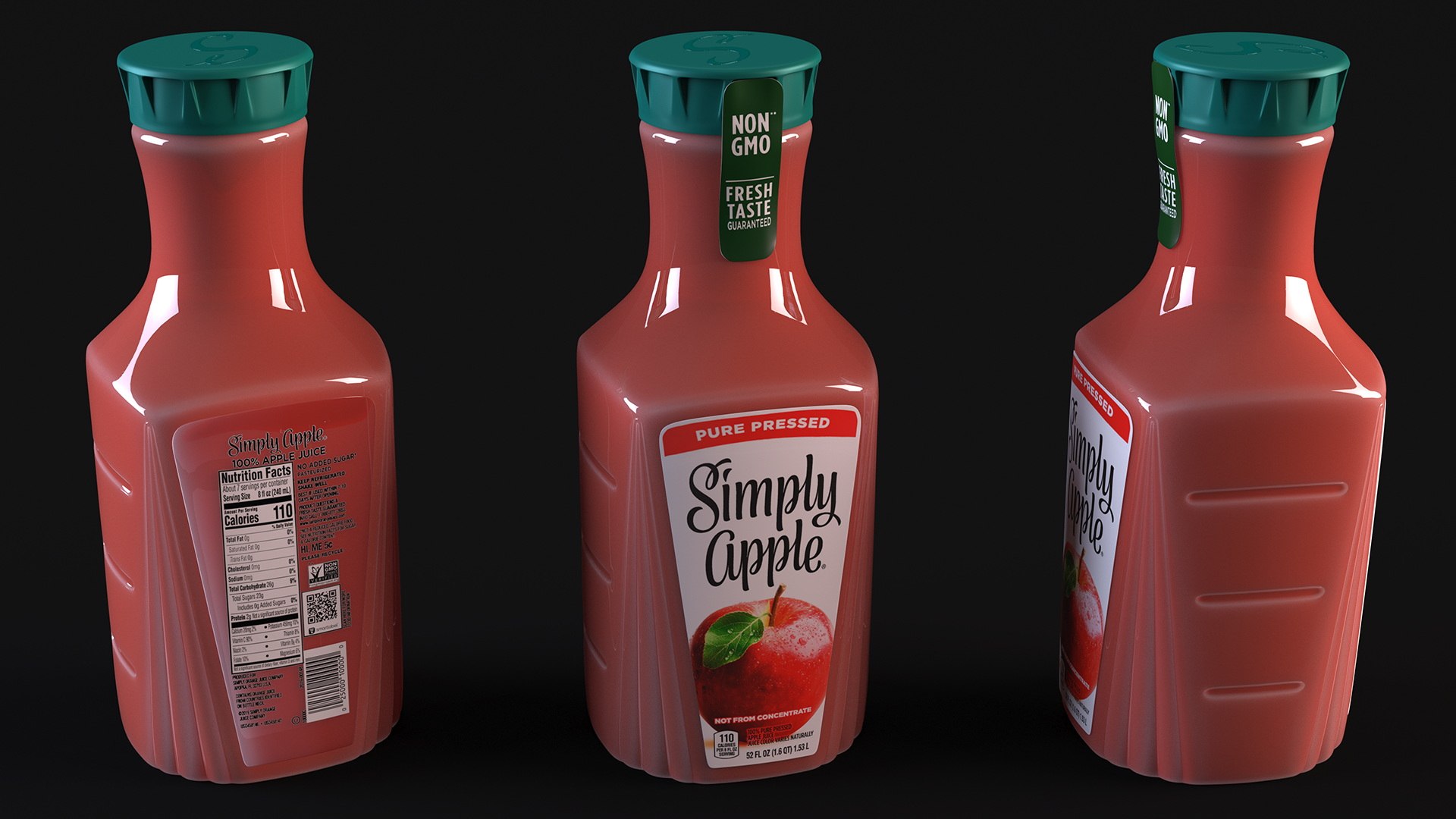 Fruit Juice Beverage Simply Apple 3D Model - TurboSquid 2040924