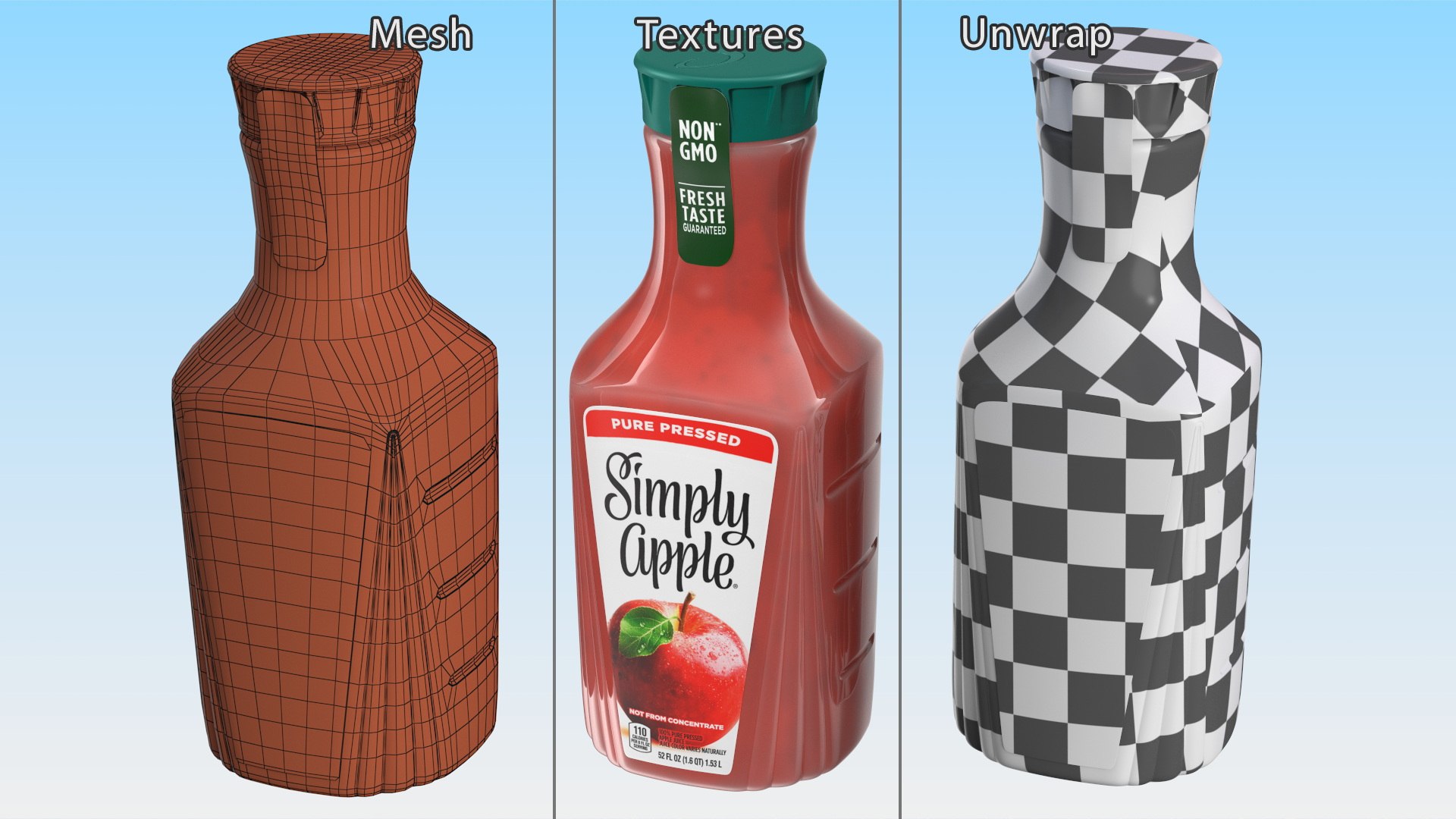 Fruit Juice Beverage Simply Apple 3D model - TurboSquid 2040924