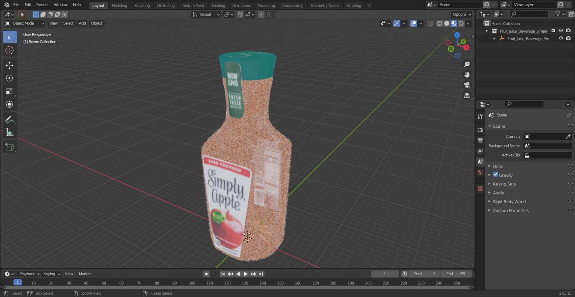 Fruit Juice Beverage Simply Apple 3D model - TurboSquid 2040924