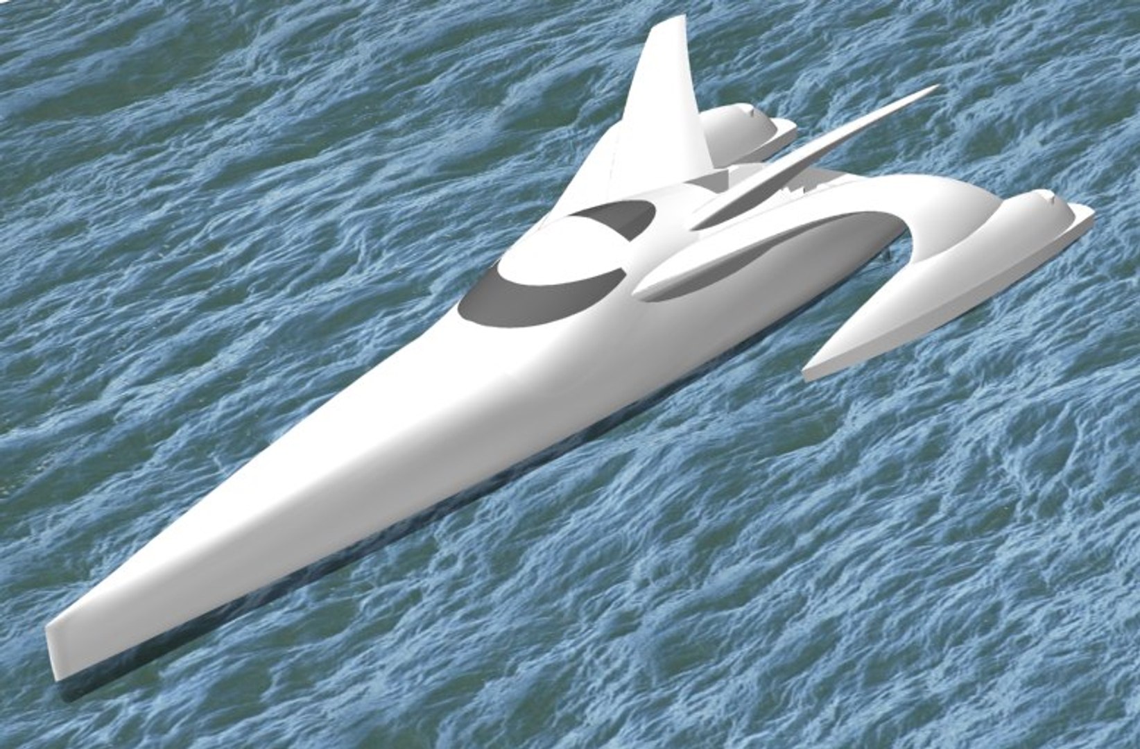 3ds max trimaran earthrace boat