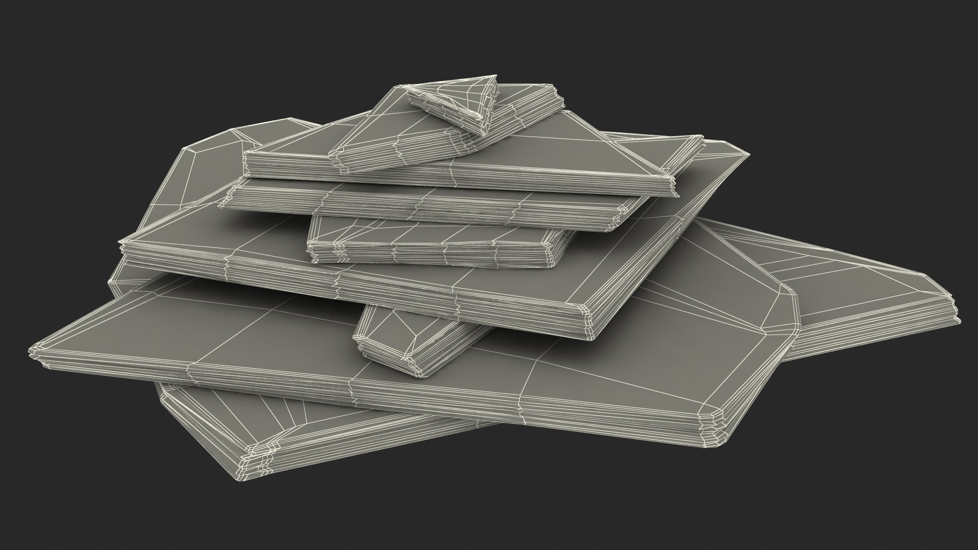 Broken Glass Fragments 3D - TurboSquid 1446806