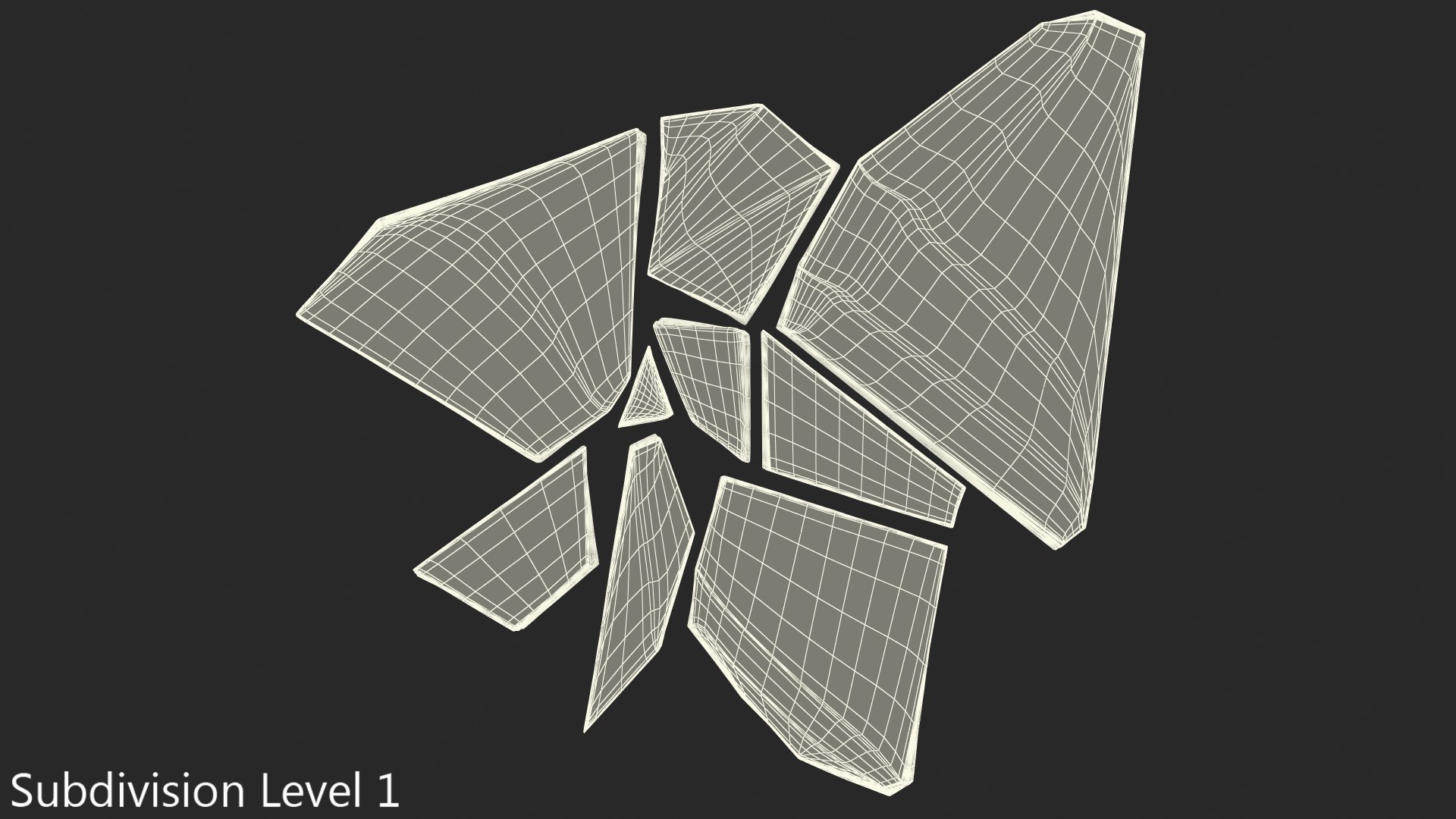 Broken Glass Fragments 3D - TurboSquid 1446806