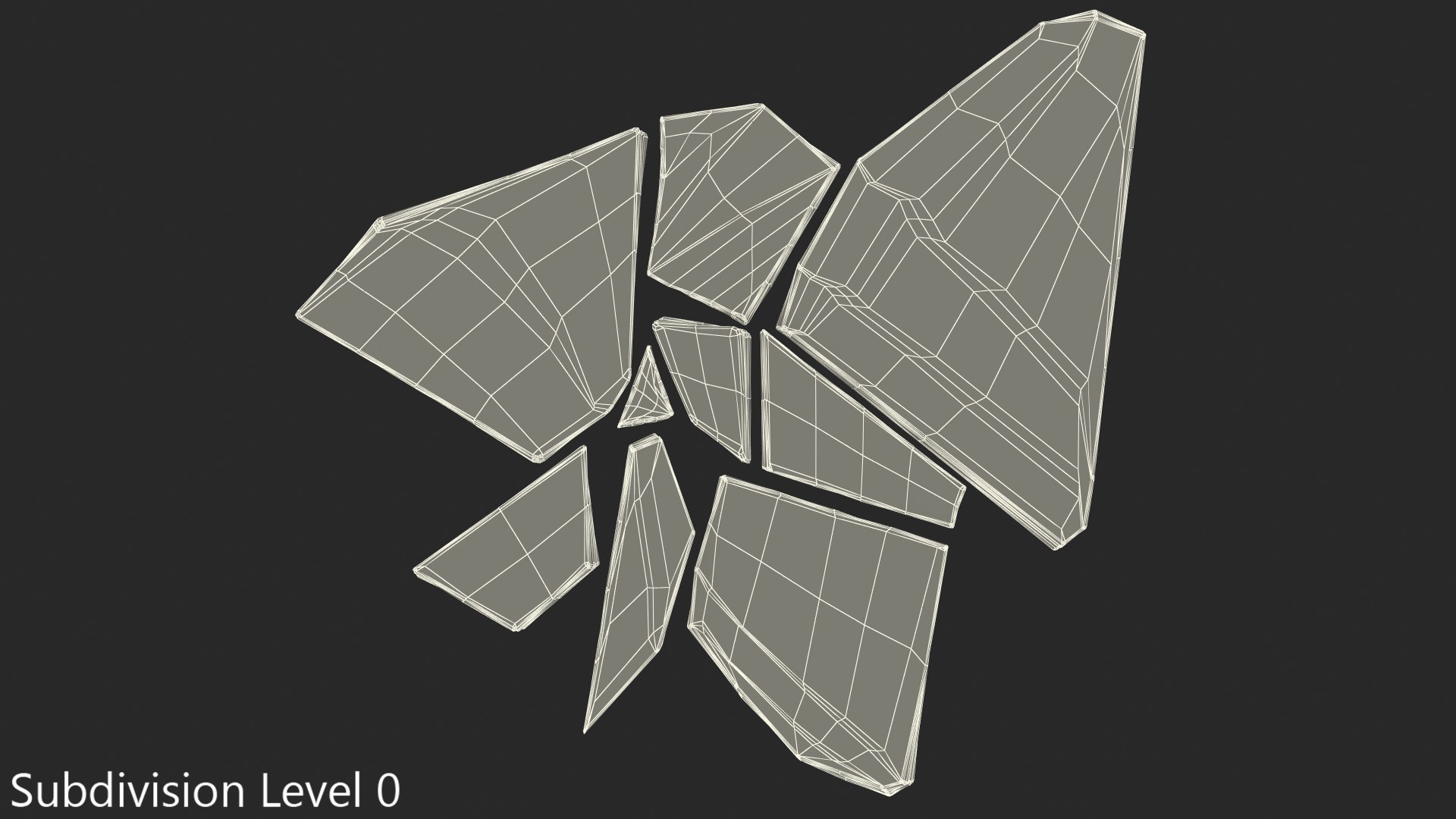 Broken Glass Fragments 3D - TurboSquid 1446806