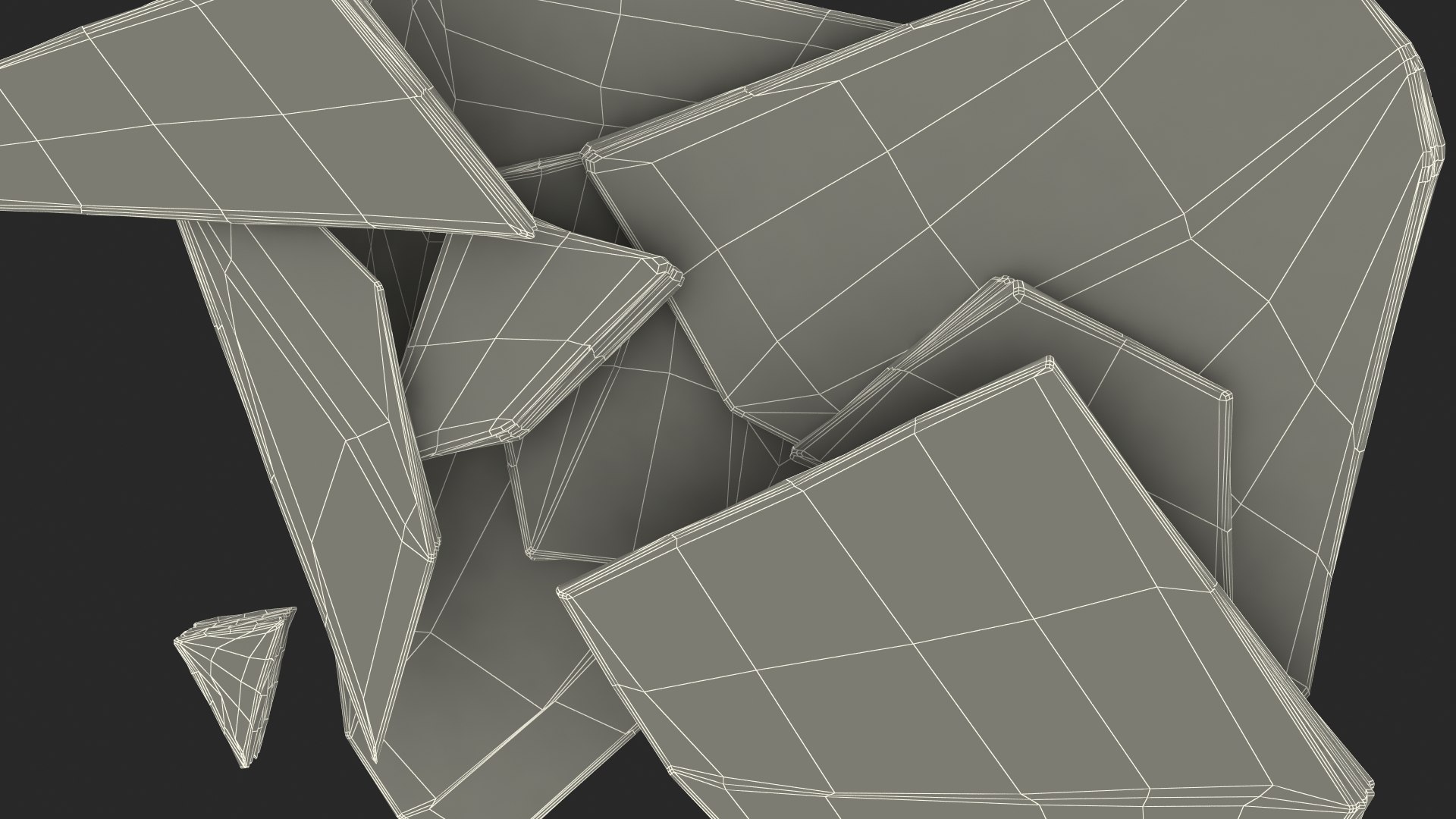 Broken Glass Fragments 3D - TurboSquid 1446806