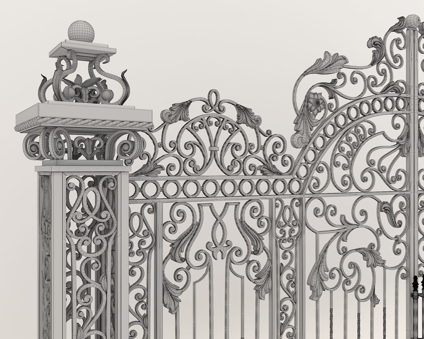 Classic European Style Mansion Gate 6 3D Model - TurboSquid 2273604
