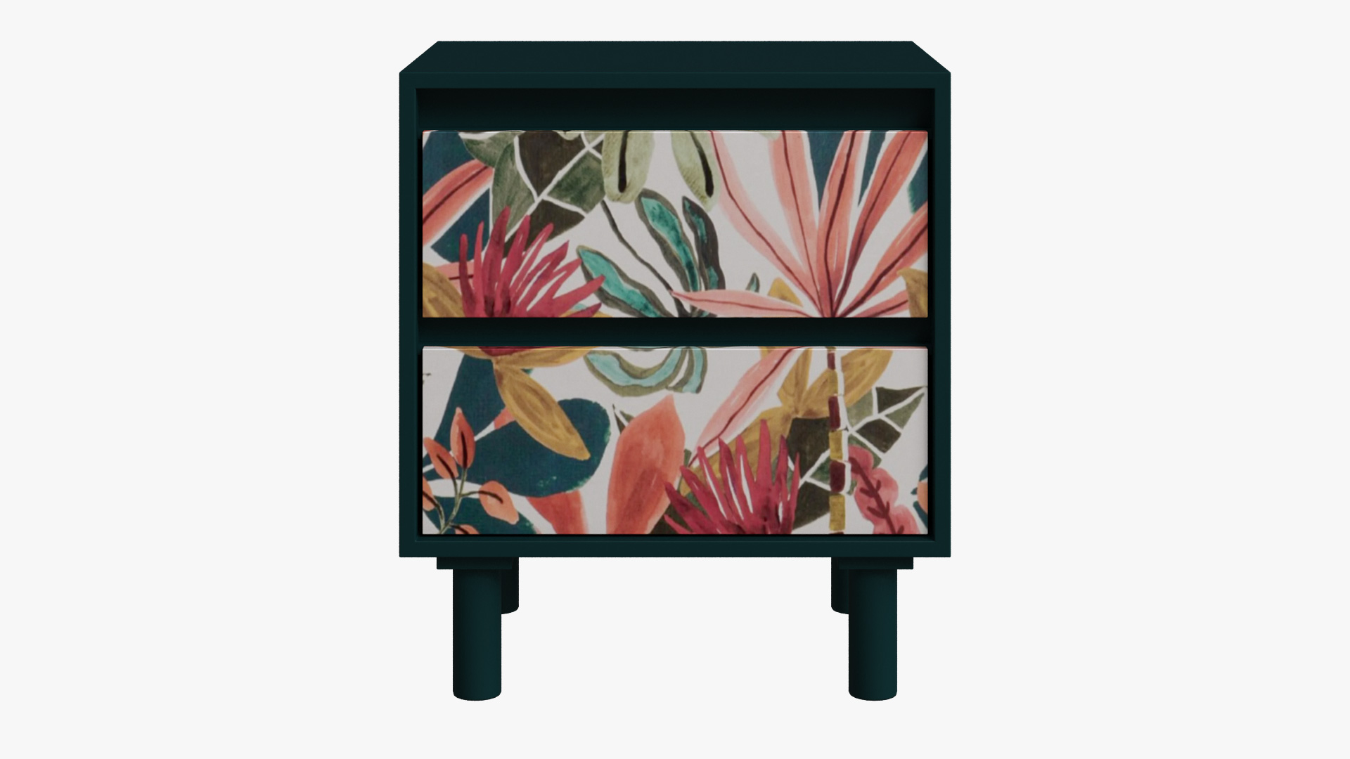 3D Small 2-drawer Unit With Plant Print - TurboSquid 1979085