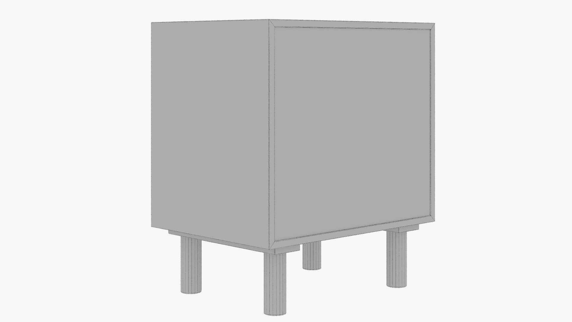 3D Small 2-drawer Unit With Plant Print - TurboSquid 1979085