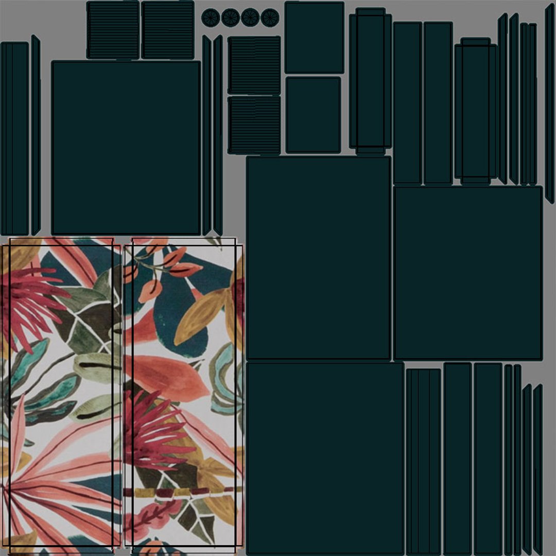 3D Small 2-drawer Unit With Plant Print - TurboSquid 1979085