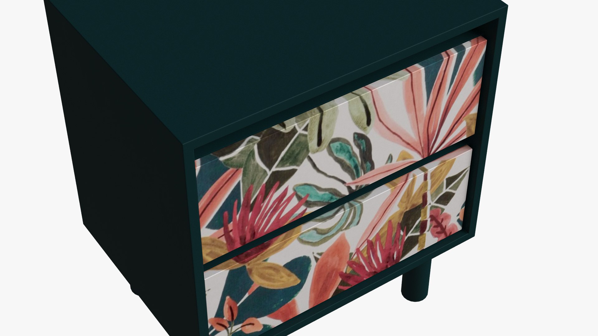 3D Small 2-drawer Unit With Plant Print - TurboSquid 1979085