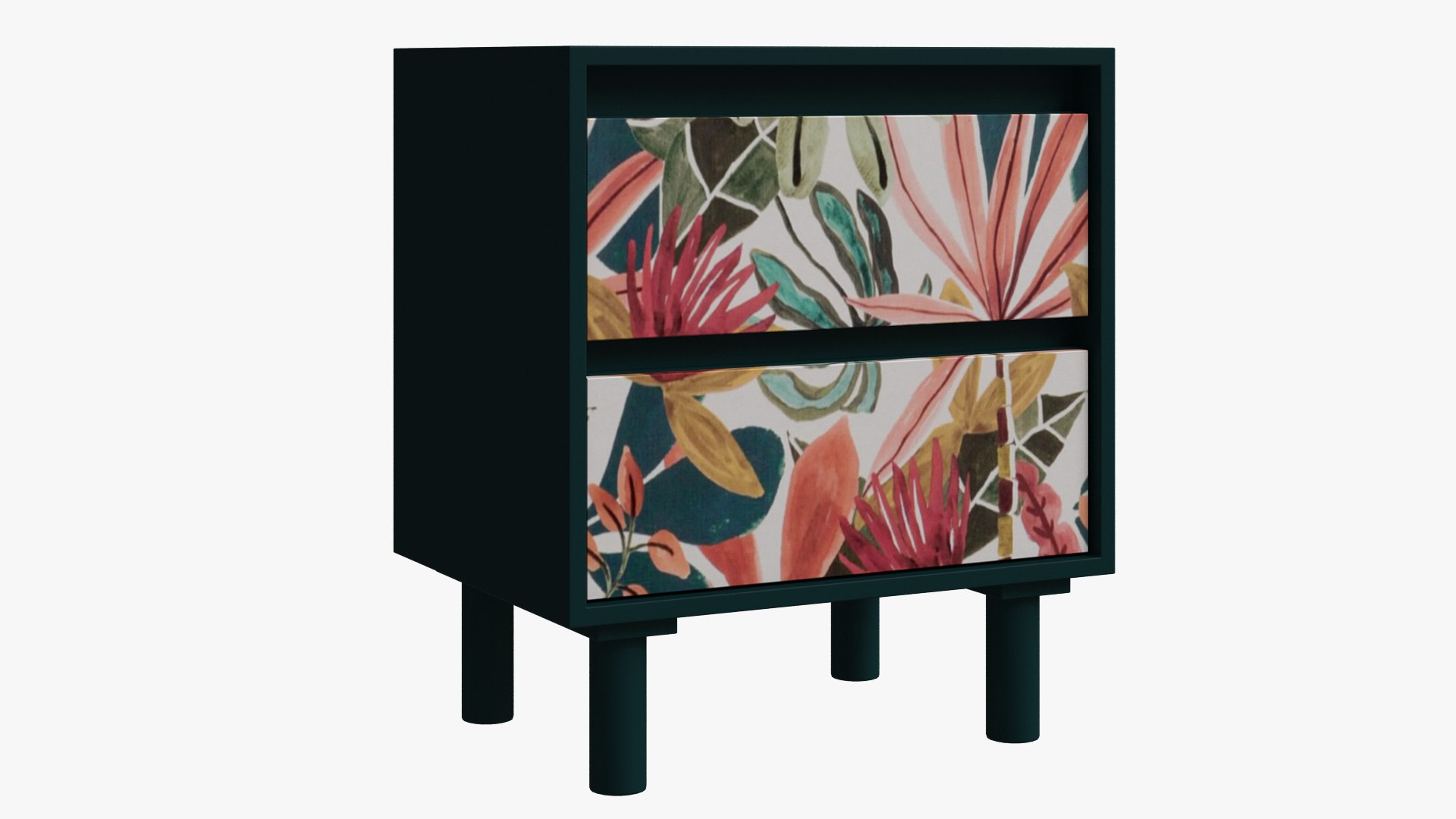3D Small 2-drawer Unit With Plant Print - TurboSquid 1979085