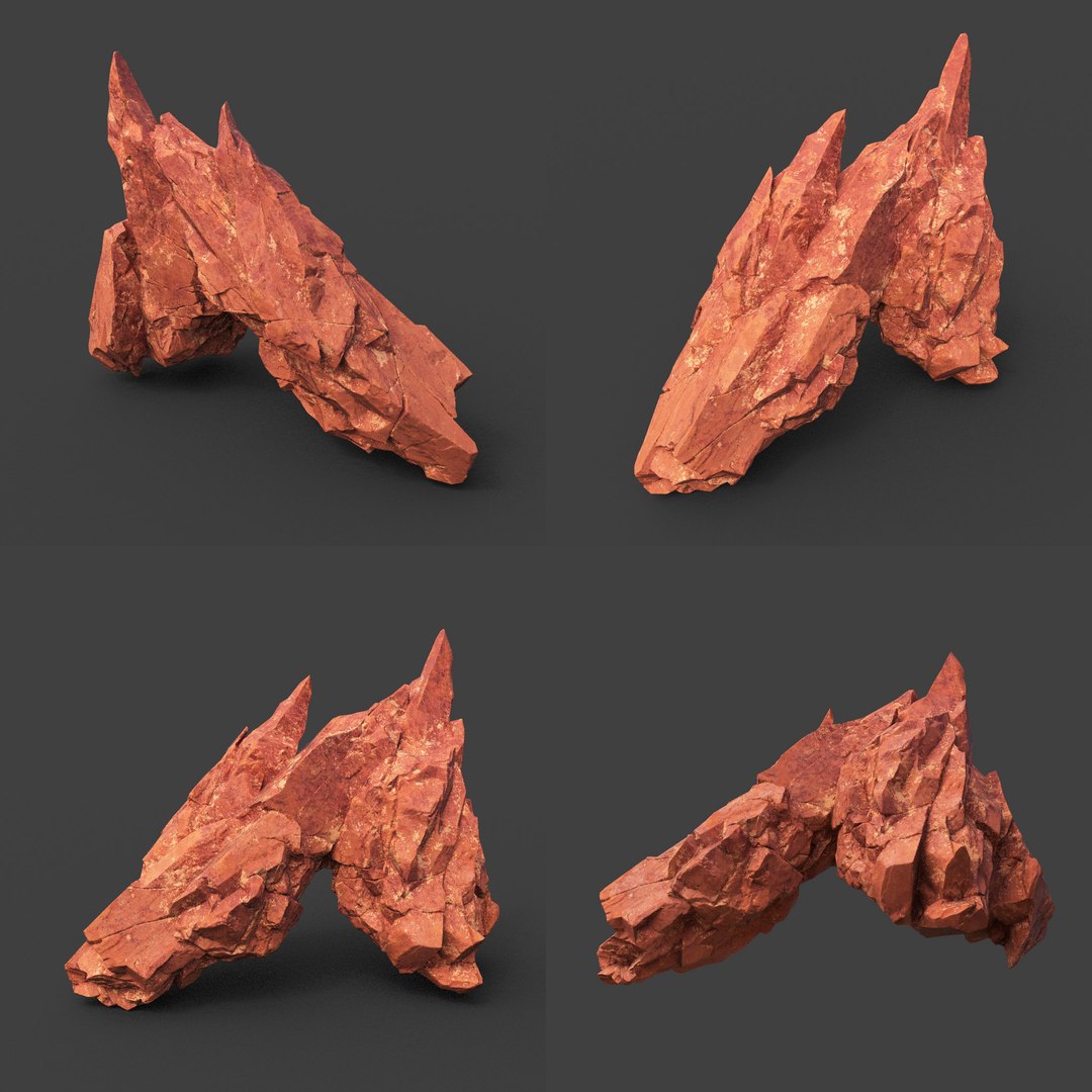 8 Low poly PBR Scifi Yellow Sharp Rock model - TurboSquid 2163592