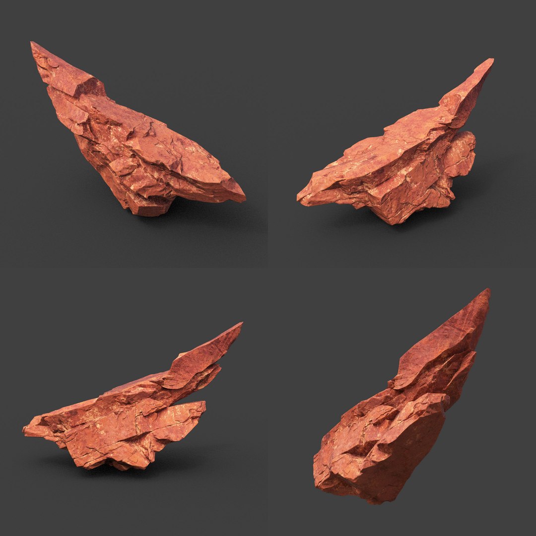 8 Low poly PBR Scifi Yellow Sharp Rock model - TurboSquid 2163592