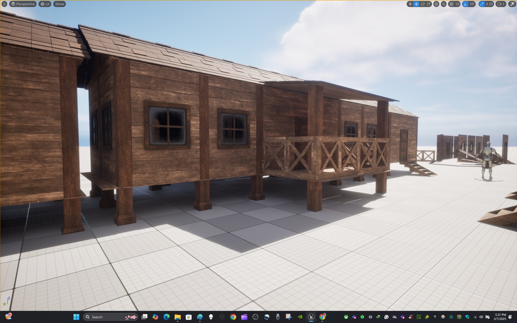 Village Modular Wood House - TurboSquid 2429154