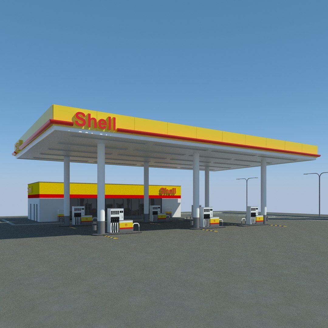 3d shell gas station