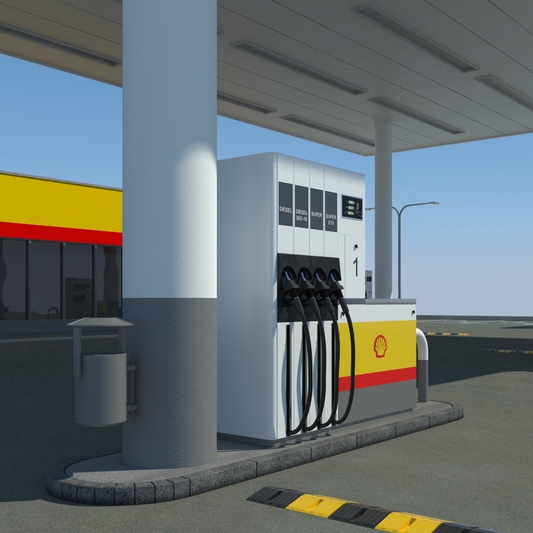 3d shell gas station