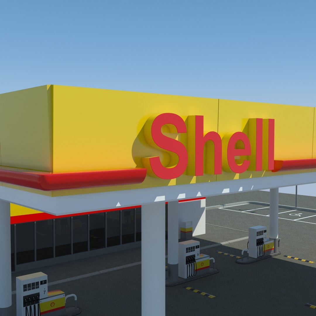3d shell gas station