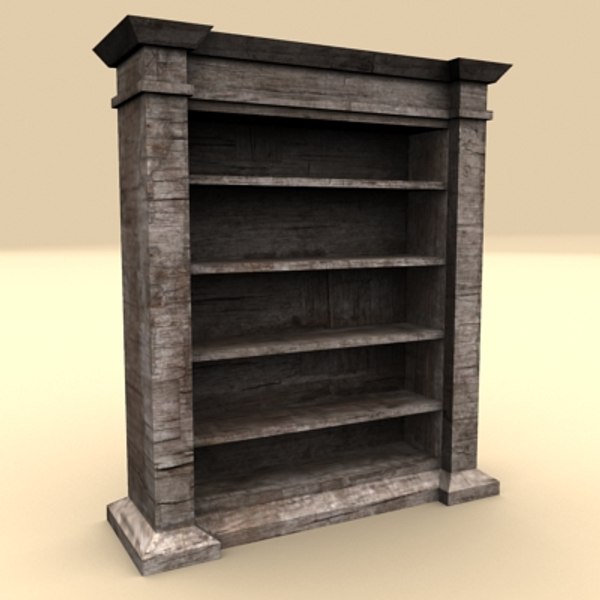 3D 3ds Max book shelf decorations