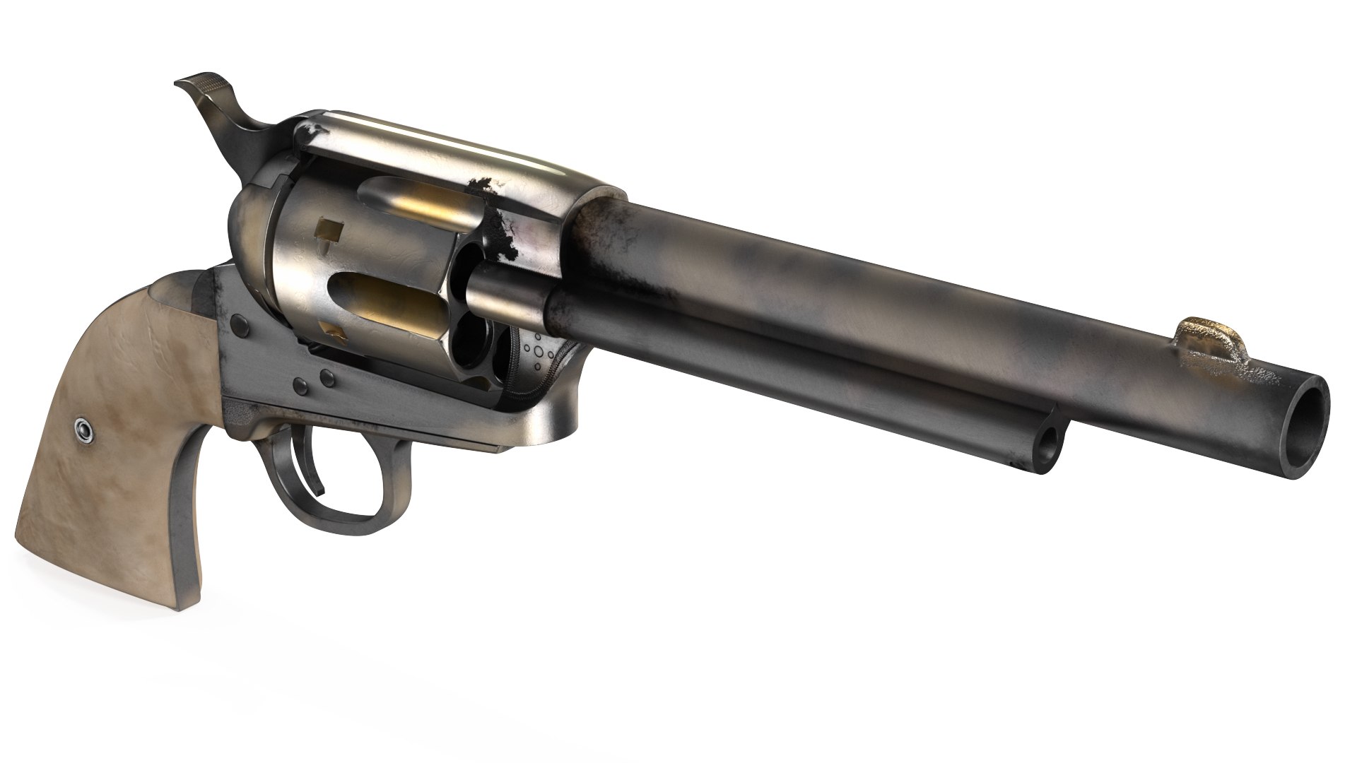 Western Revolver 3D Model - TurboSquid 2155442