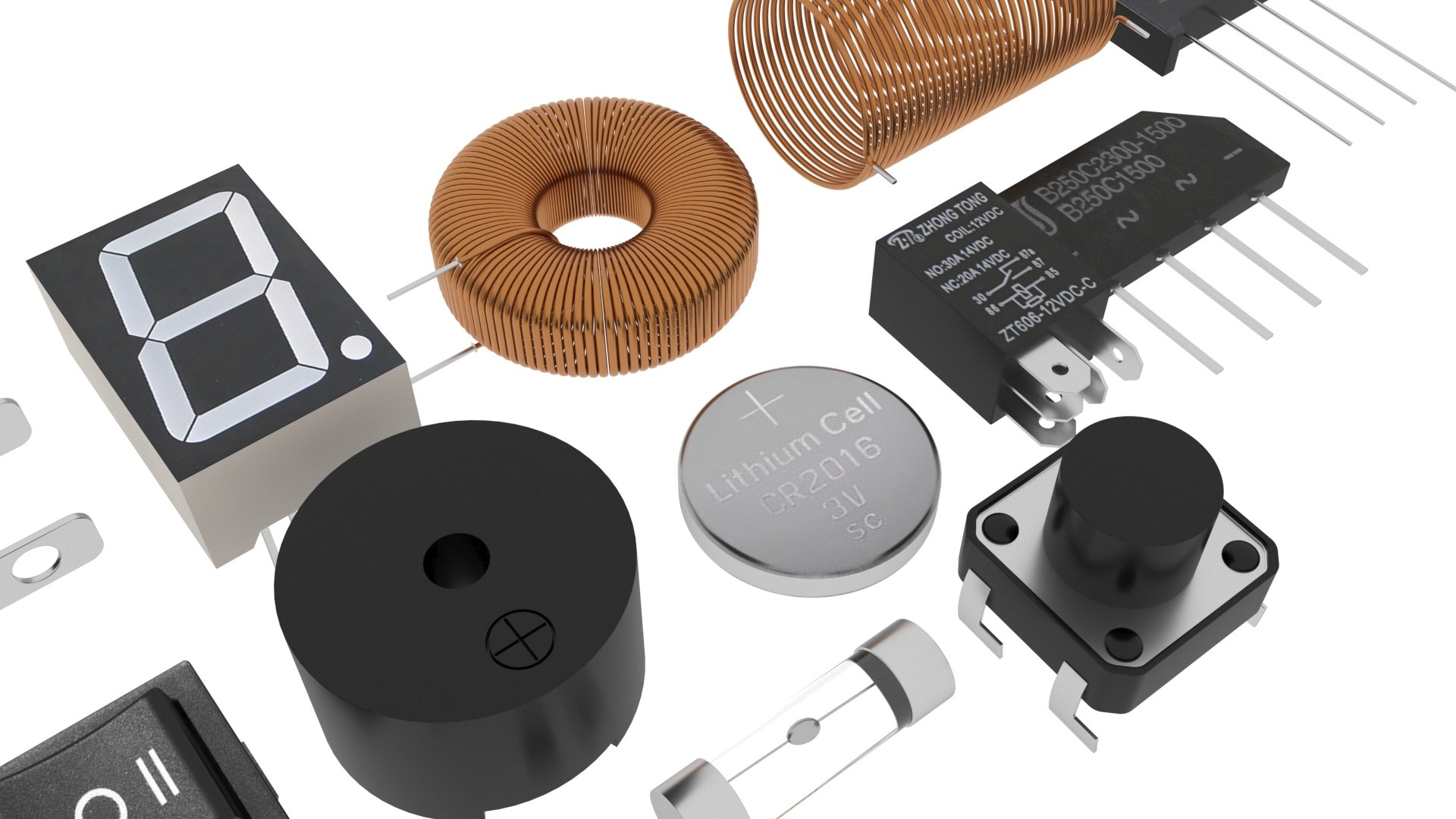 Electronic Components Set 3D model - TurboSquid 1829184