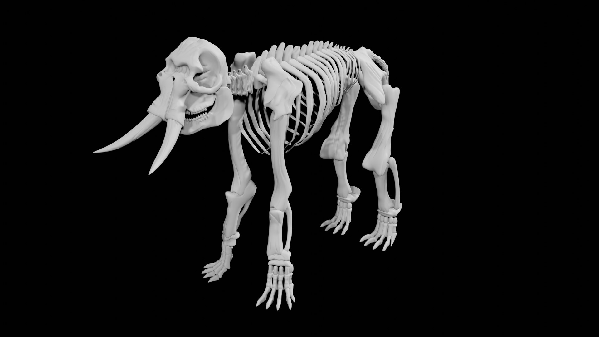 Rigged Elephant Skeleton 3D Model - TurboSquid 1851981