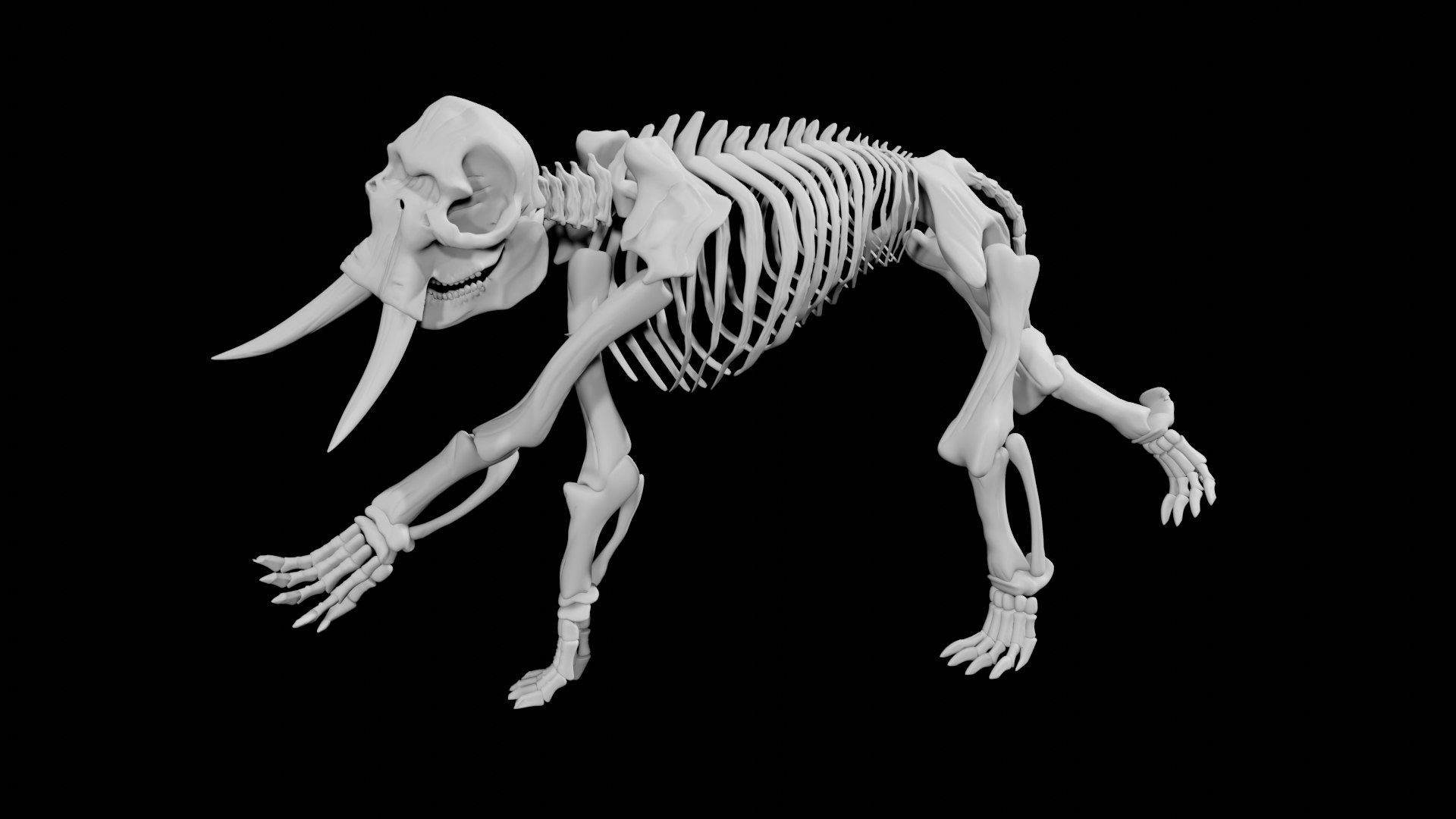 Rigged Elephant Skeleton 3D Model - TurboSquid 1851981