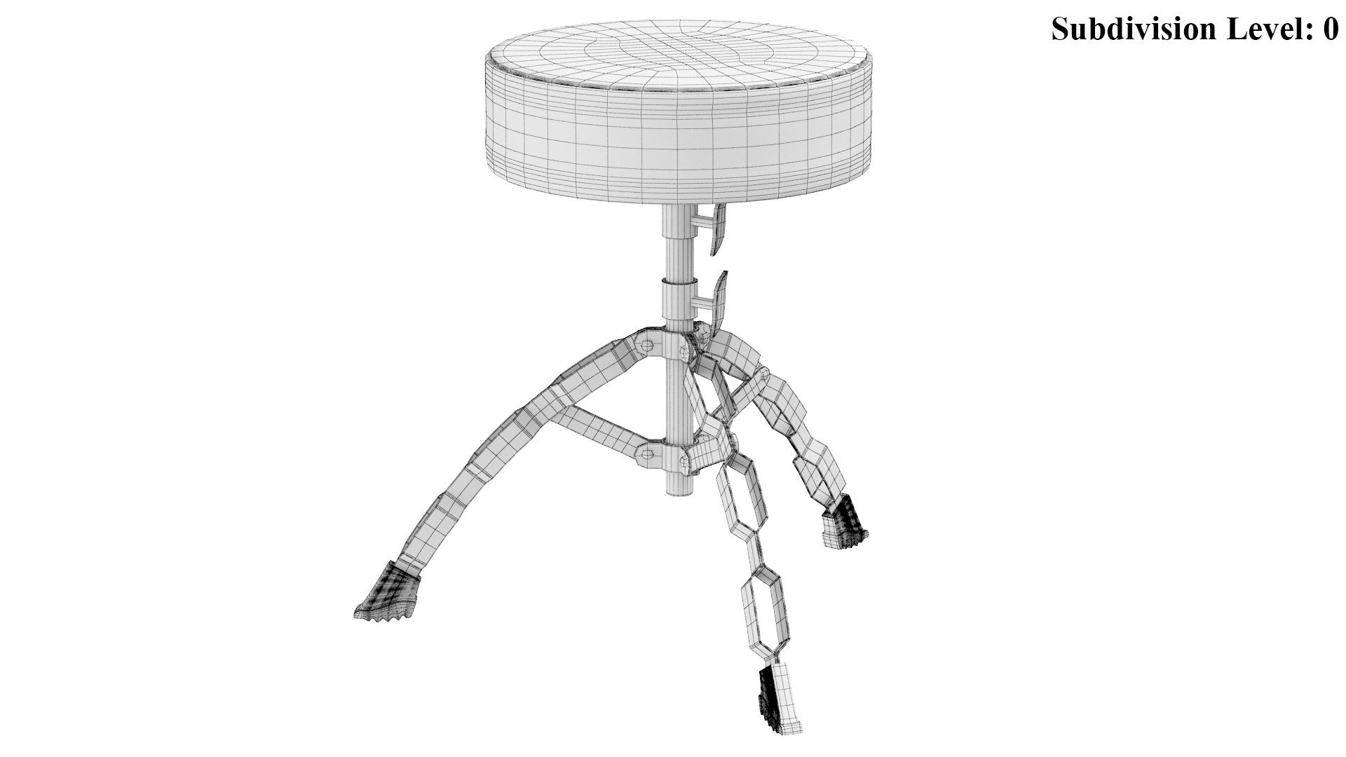 3D Drum Throne Stool Round Seat - TurboSquid 1809094
