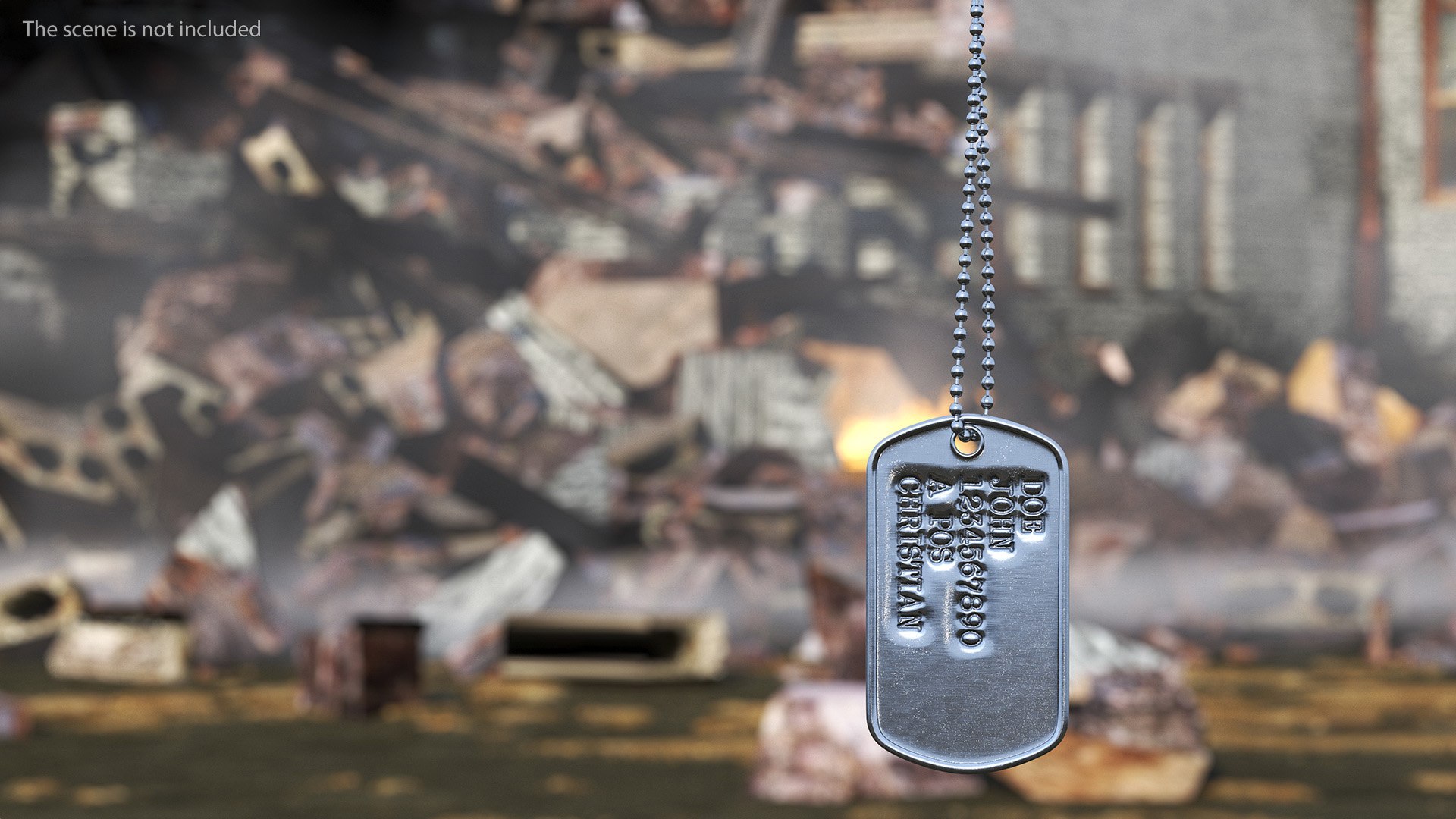 Military Dog Tag Hang Straight 3D - TurboSquid 2243998