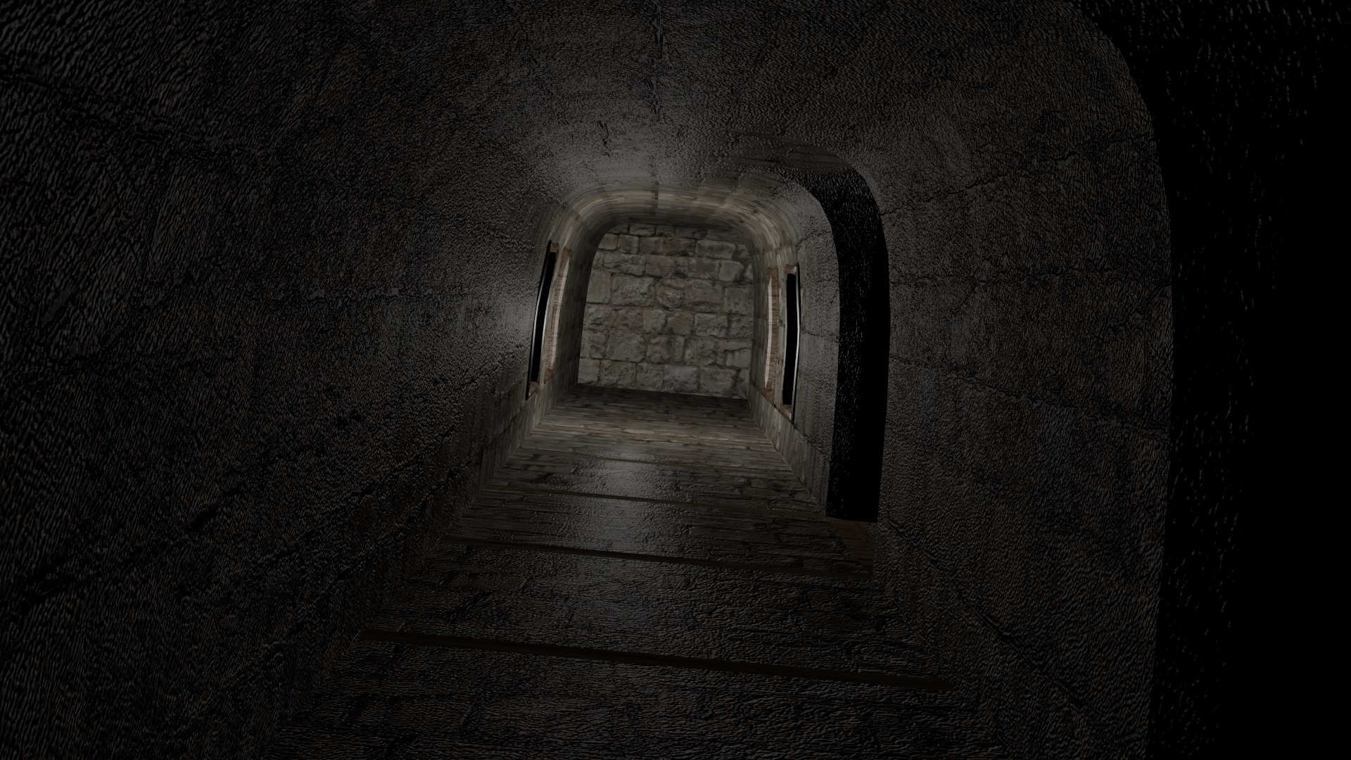 modular corridor - medieval 3d 3ds