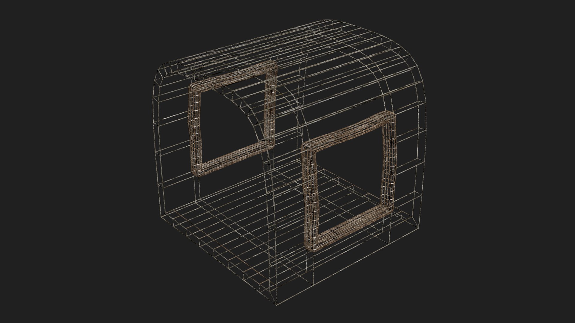 modular corridor - medieval 3d 3ds